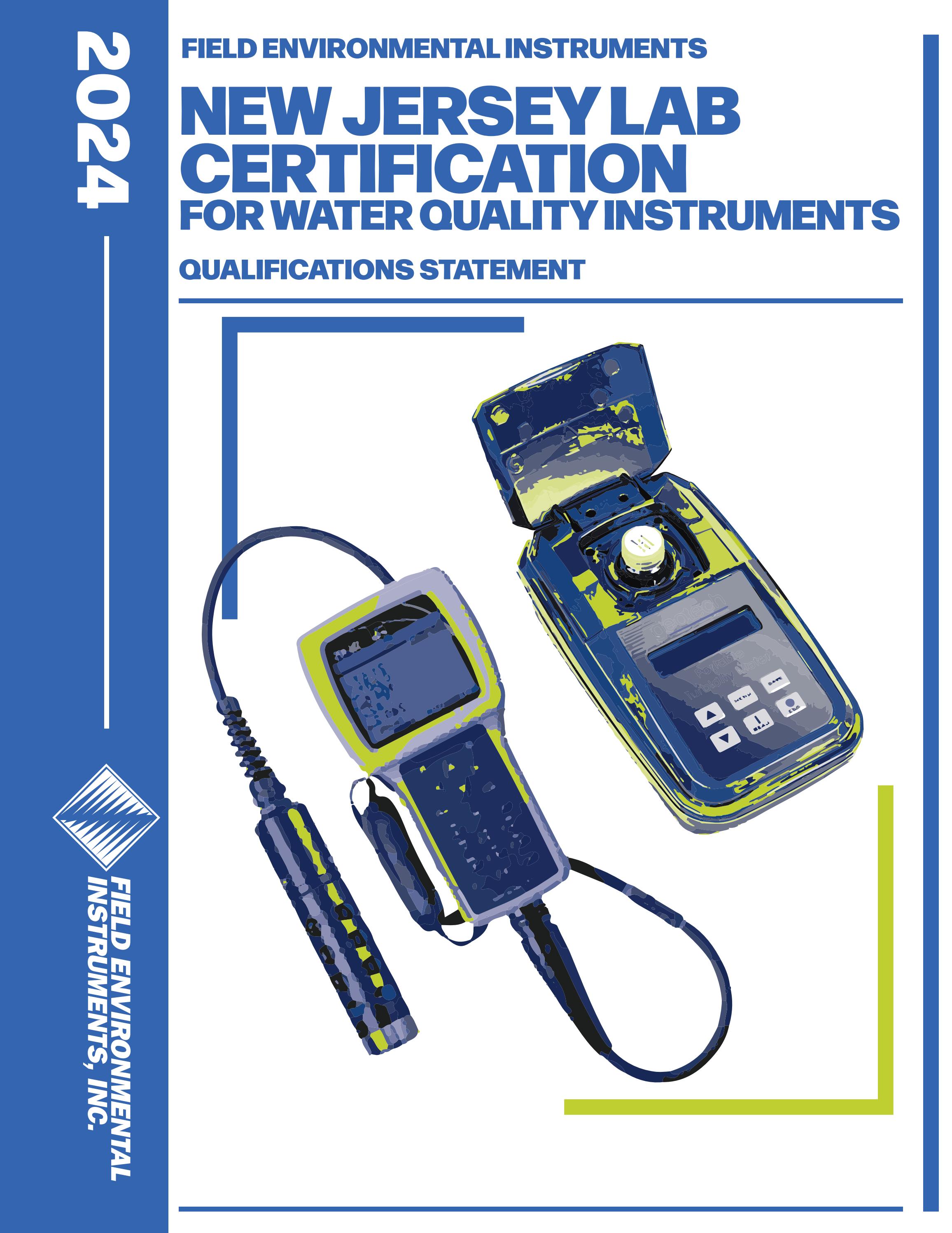 New Jersey Lab Certification for Water Quality Qualifications Statement ...