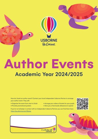 Usborne Community Partnerships - Author Events Programme 2024/25 by ...