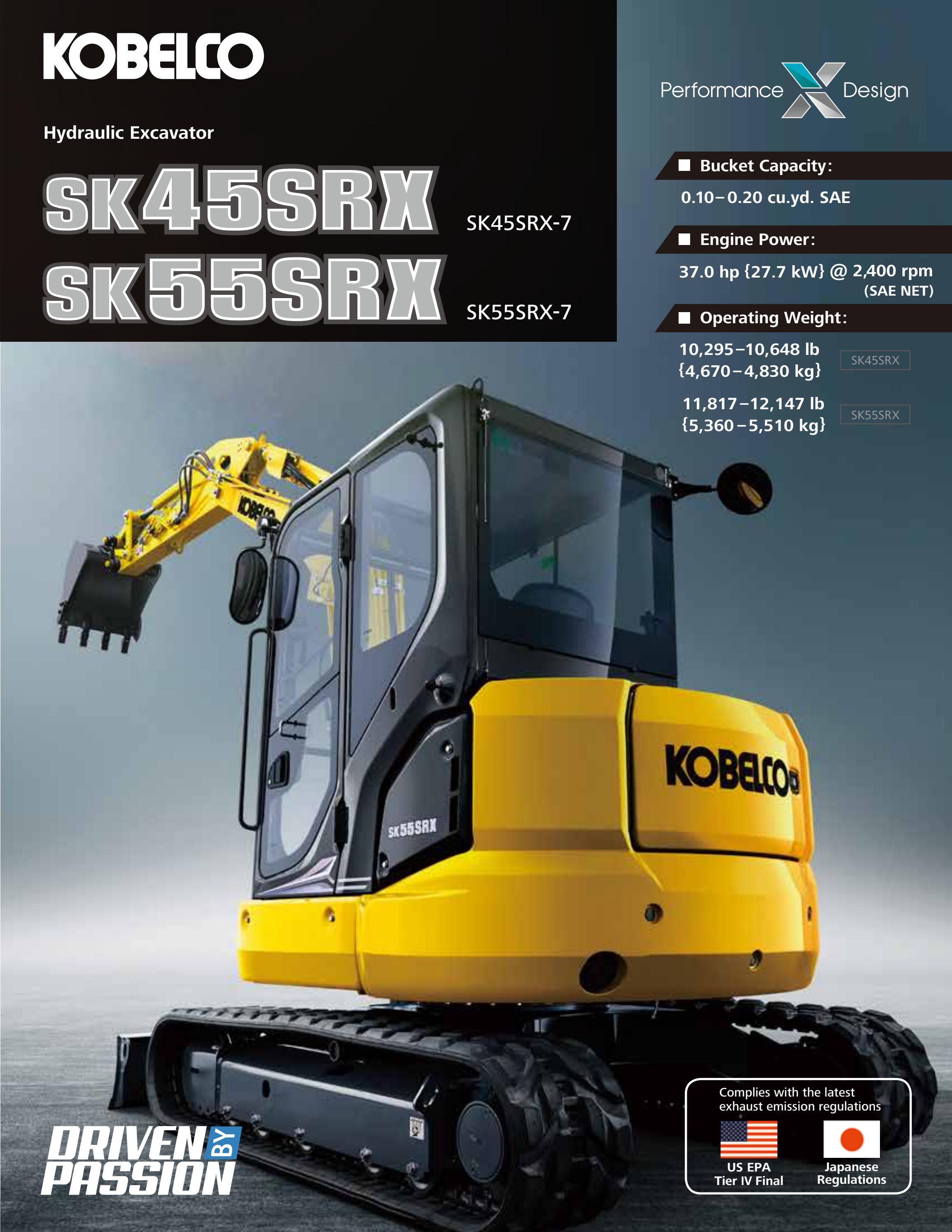 SK45SRX-7 and SK55SRX-7 by KOBELCO Construction Machinery USA - Issuu