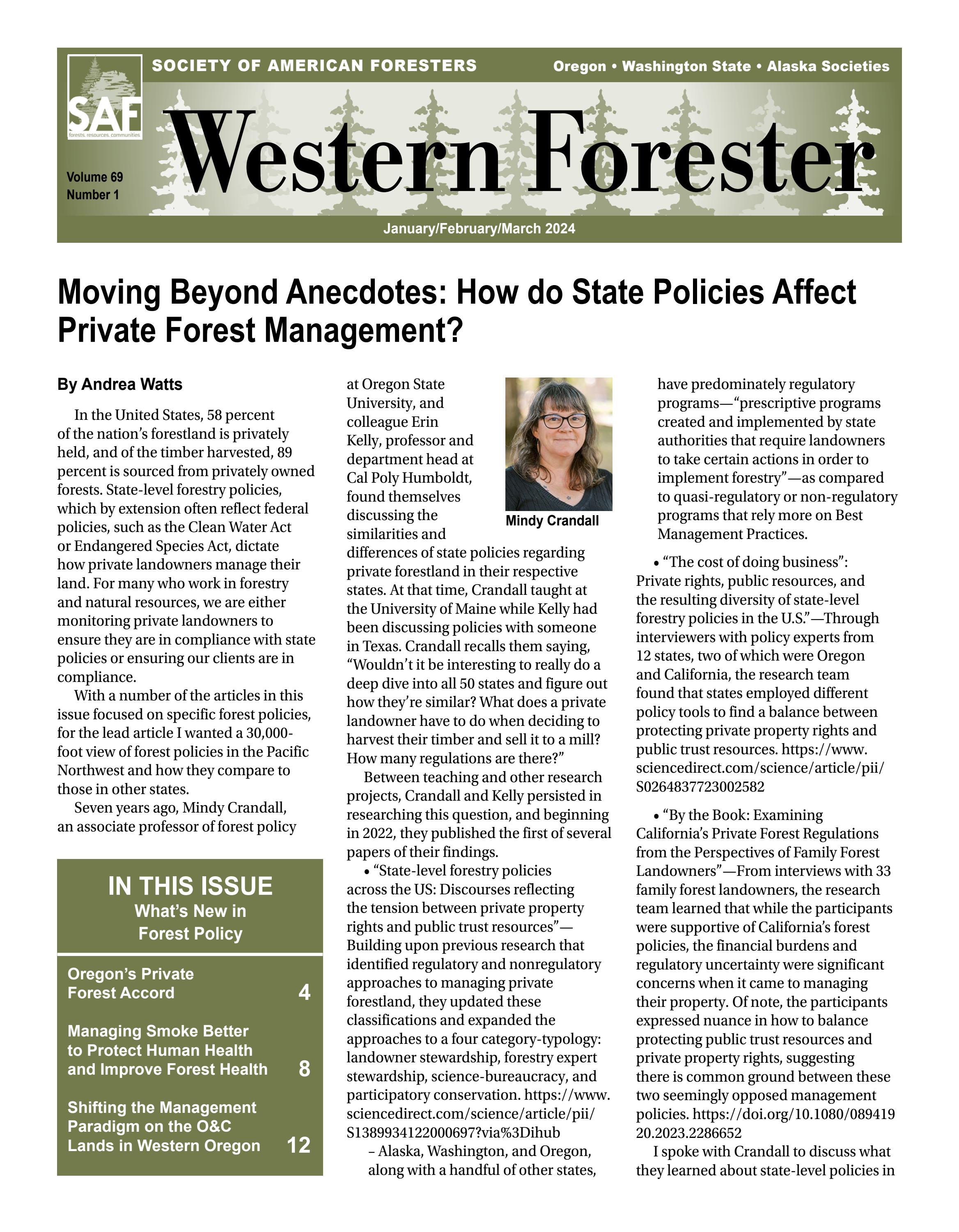 Western Forester - Winter 2024 by Western Forestry - Issuu