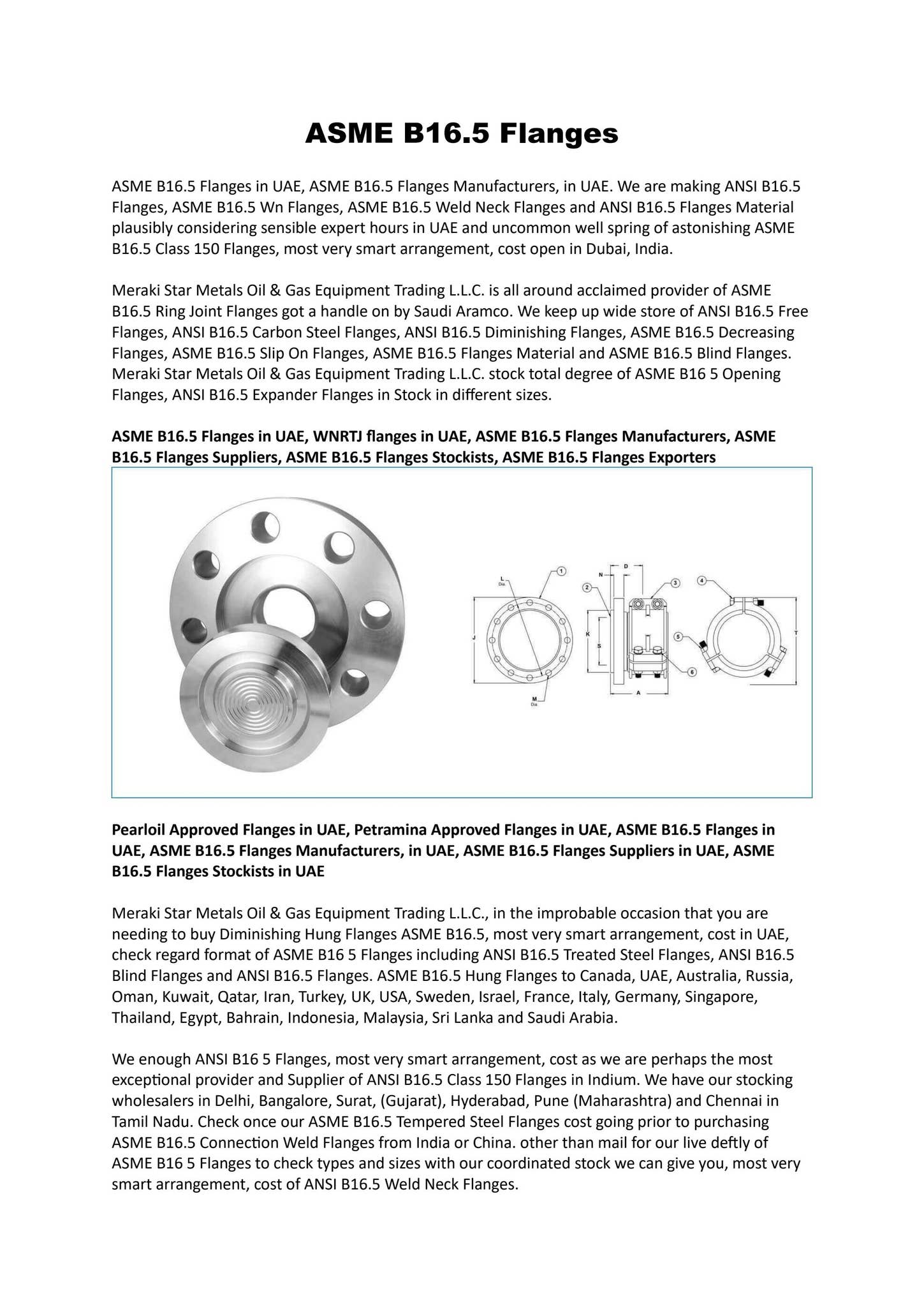 ASME b16.5 Flanges in Oman by Meraki Metals - Issuu