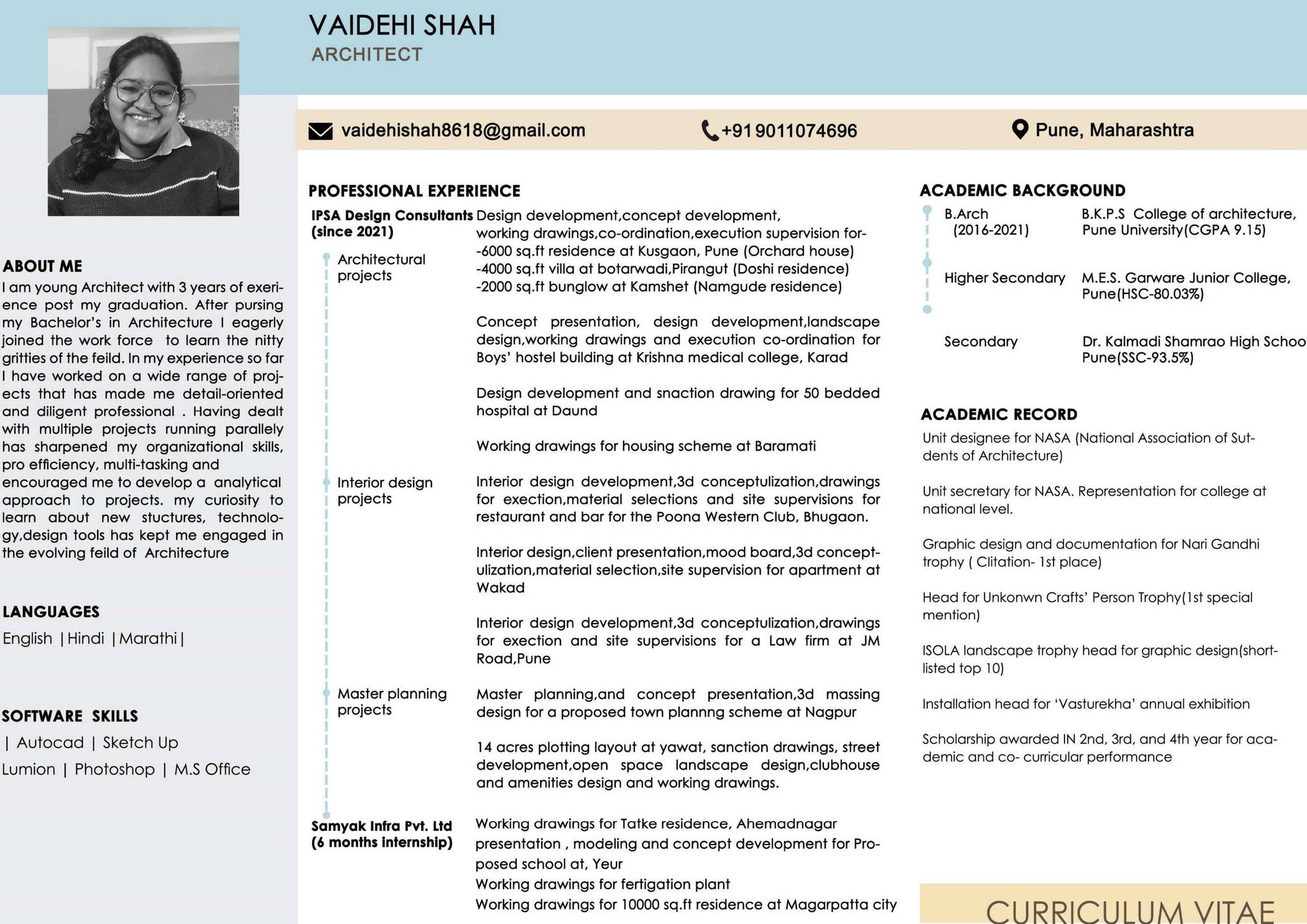 CV by Vaidehi Shah - Issuu