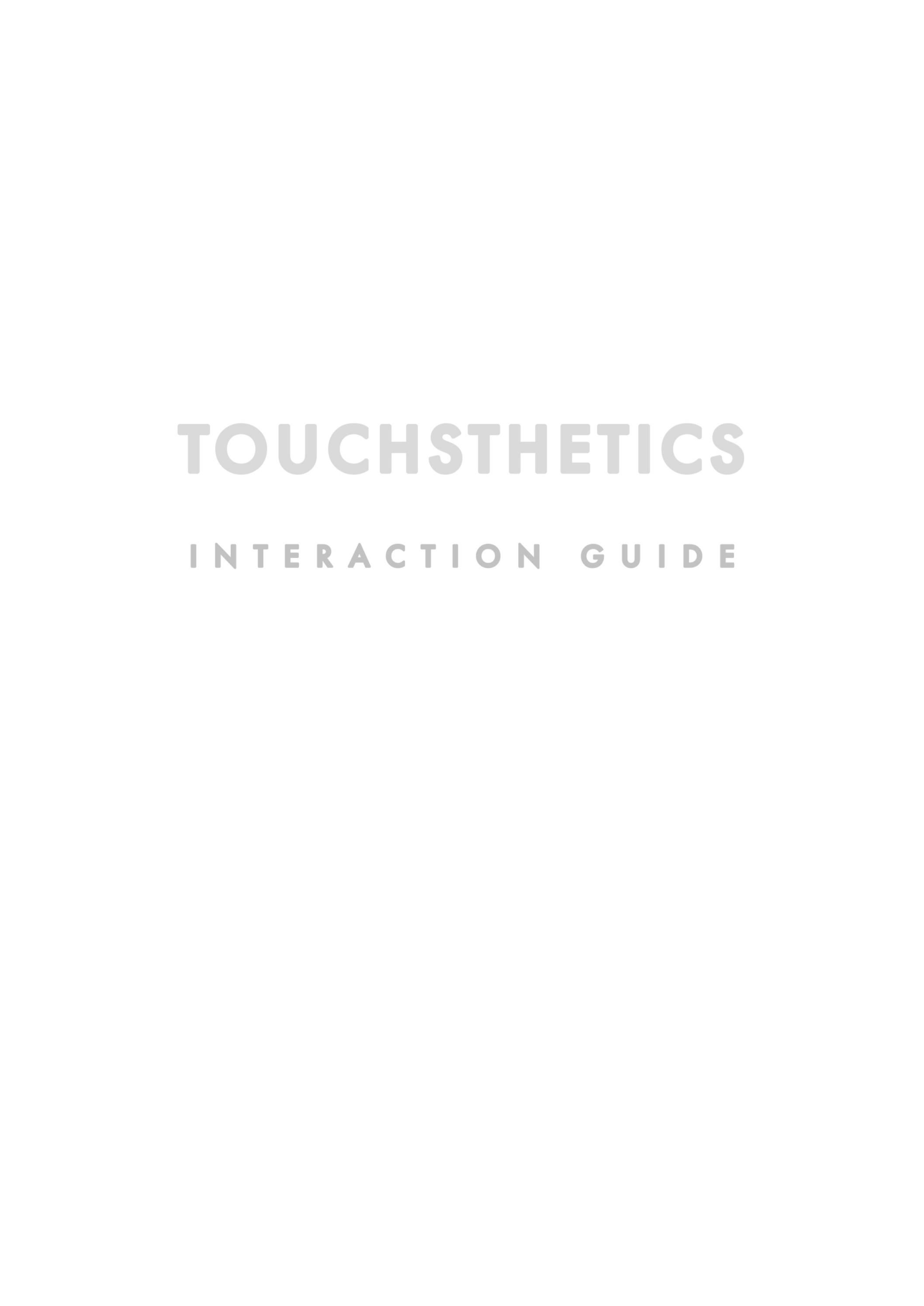Touchsthetics Interaction Guide by Tyrone Vera - Issuu