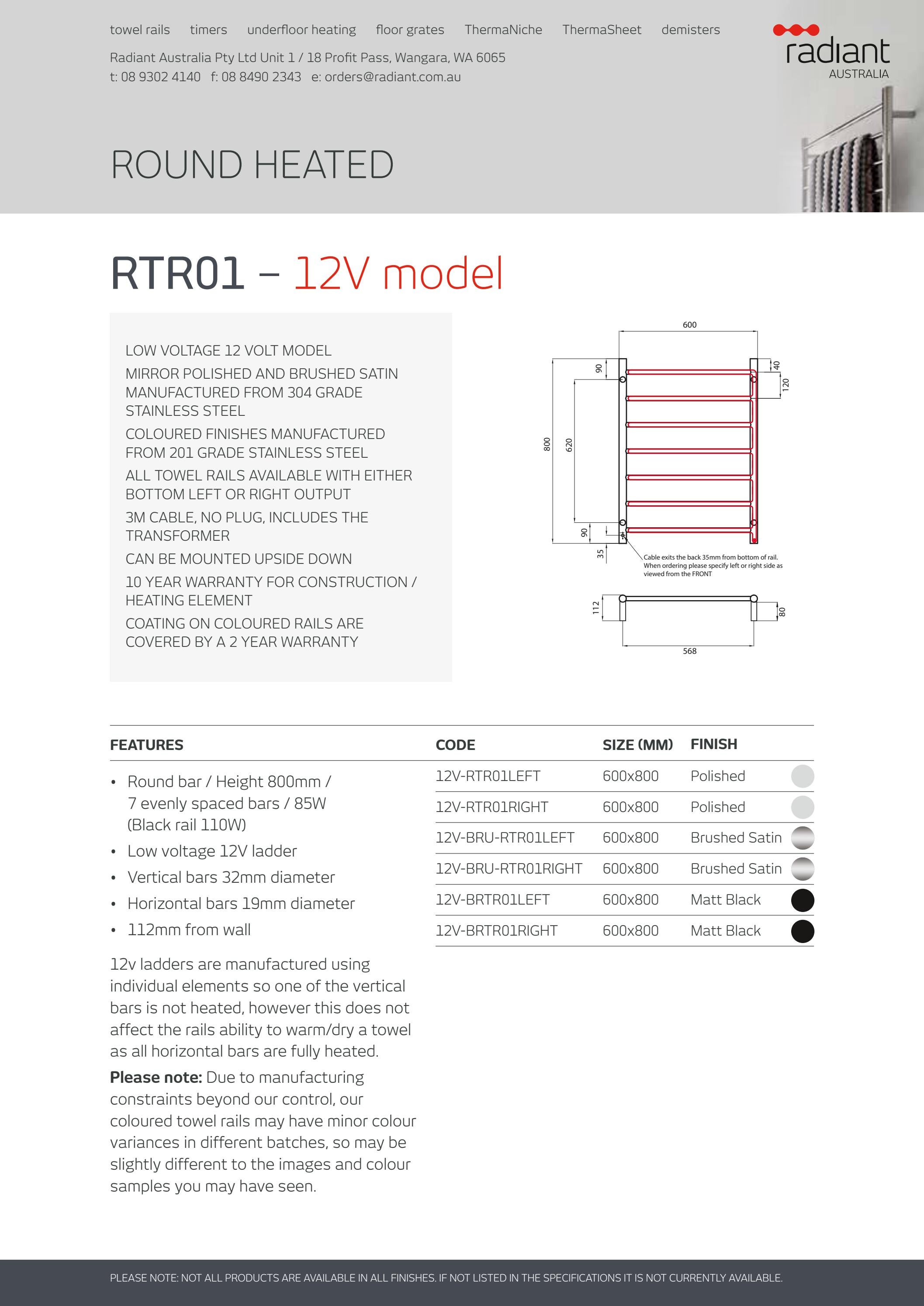 technical-specification-12v-rtr01 by Tilemall - Issuu