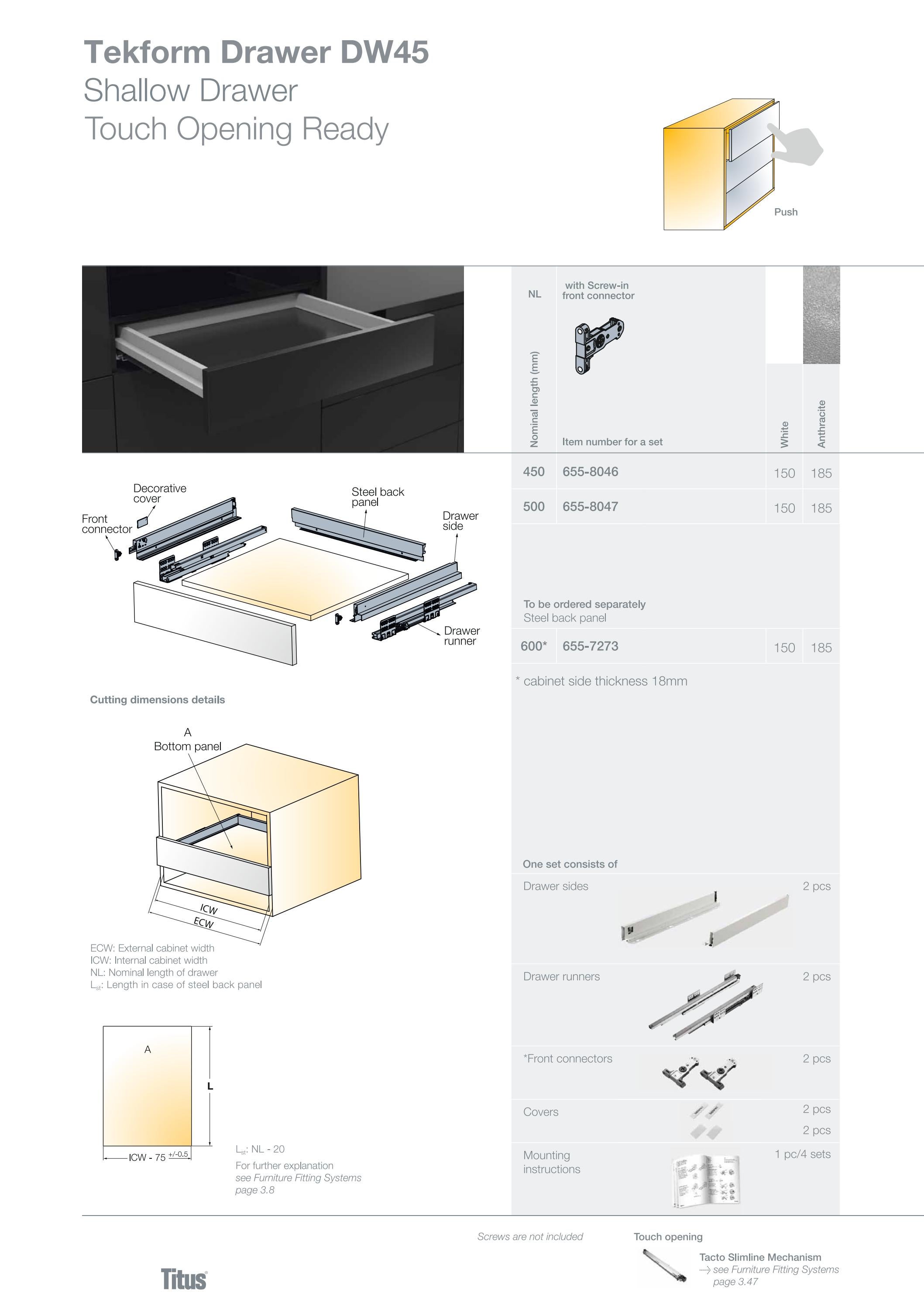 Tekform Drawer DW45 - catalogue page by Titus Group - Issuu