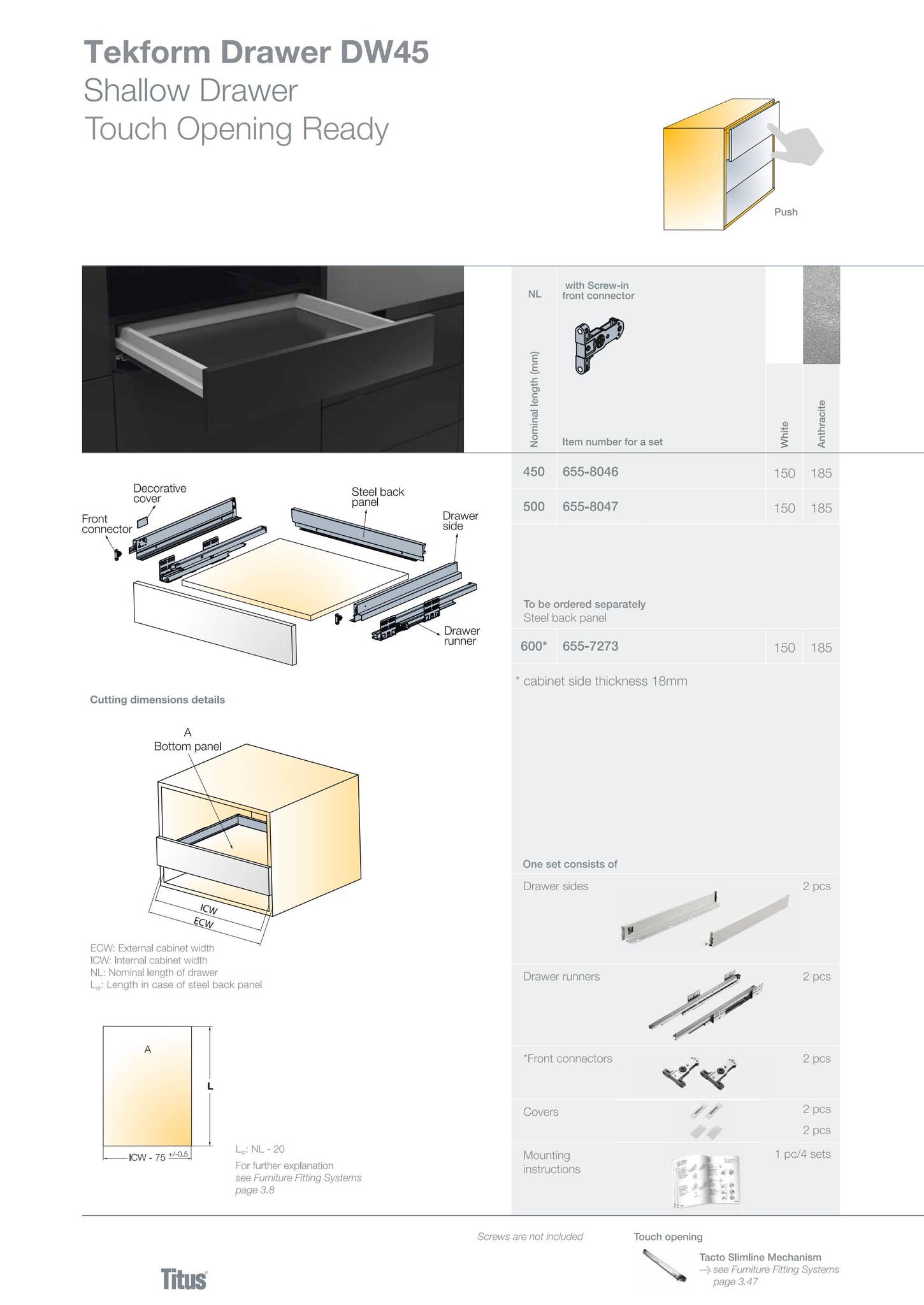 Tekform Drawer DW45 - catalogue page by Titus Group - Issuu