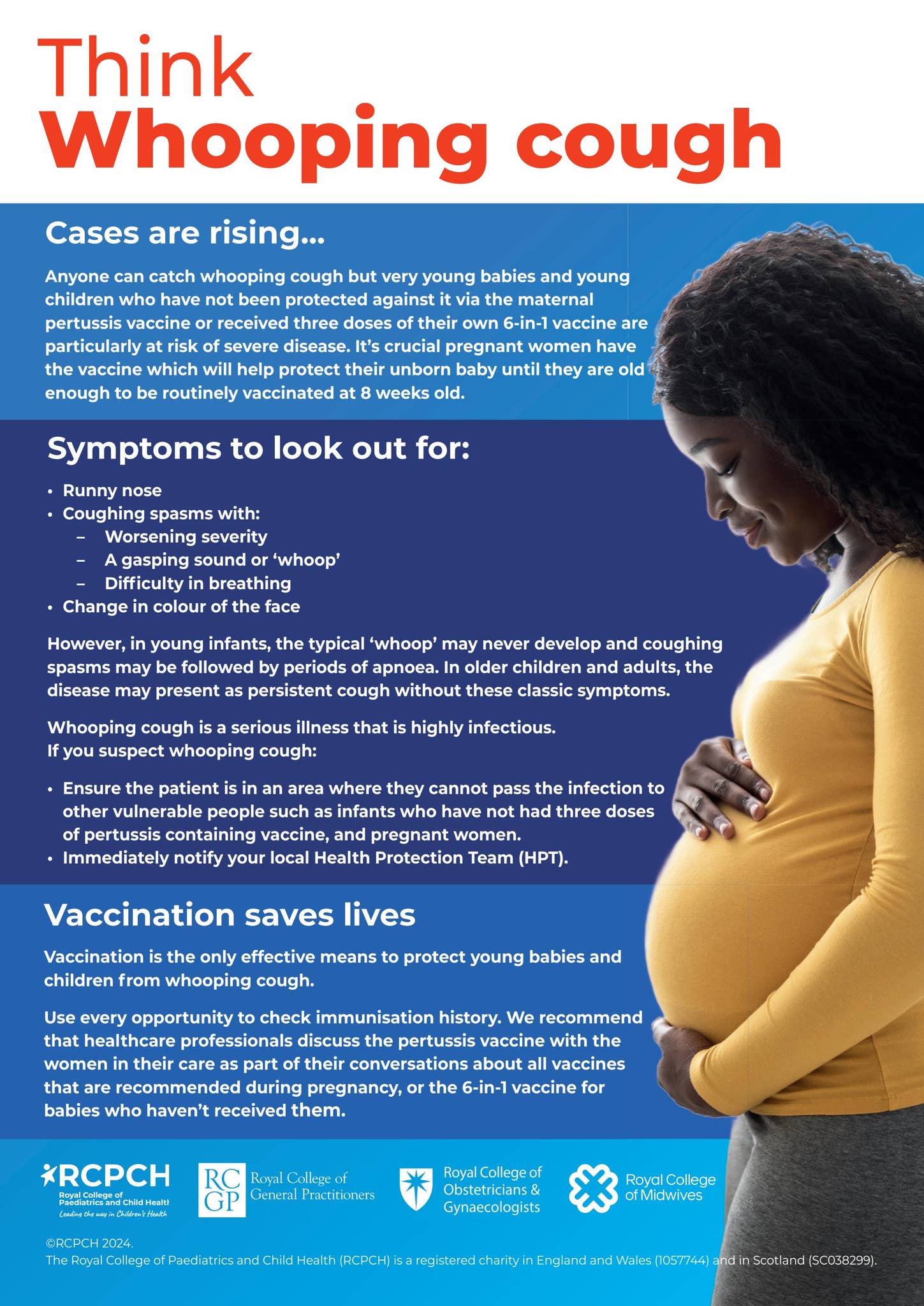 Think Whooping cough - poster by Royal College of Paediatrics and Child ...