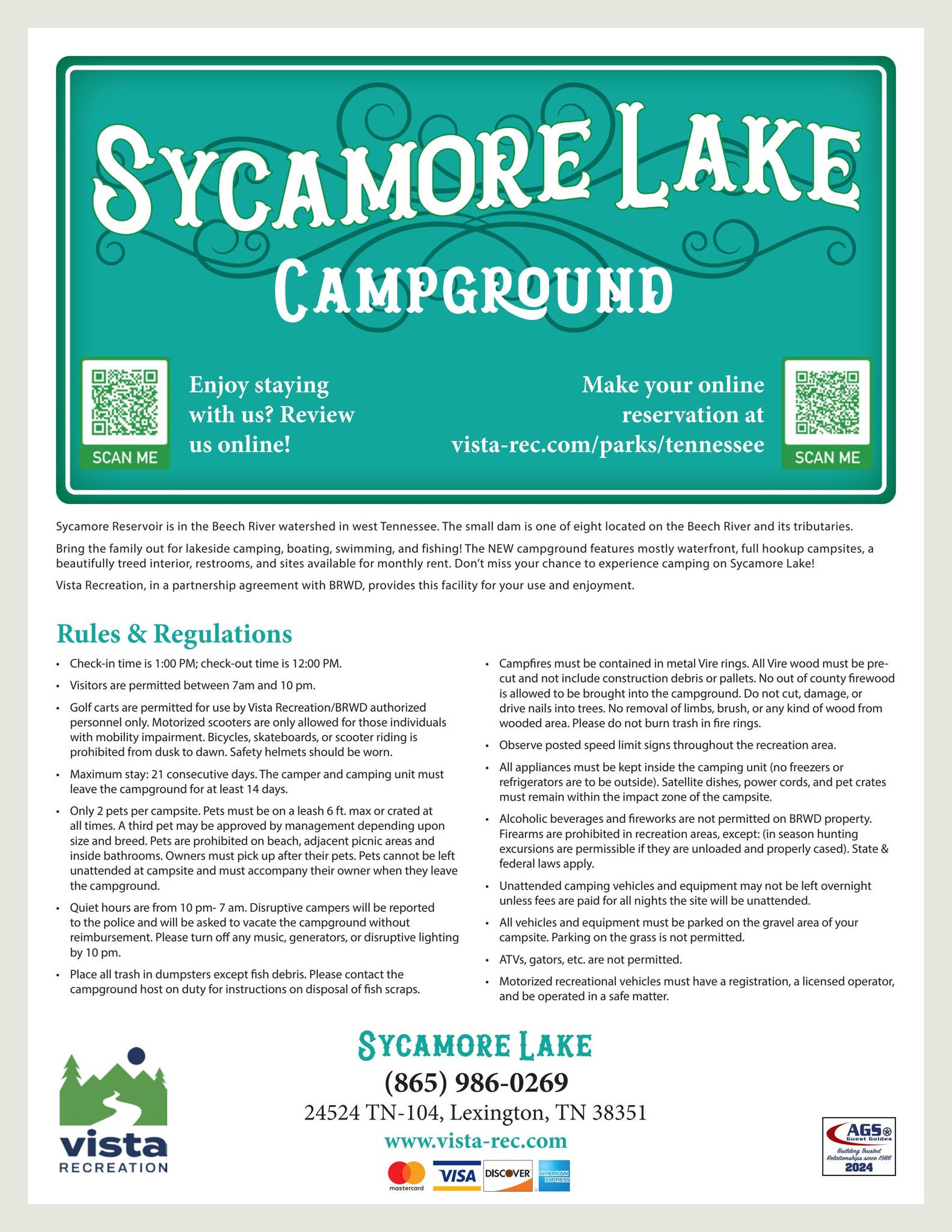 Sycamore Lake Campground by AGS/Texas Advertising - Issuu