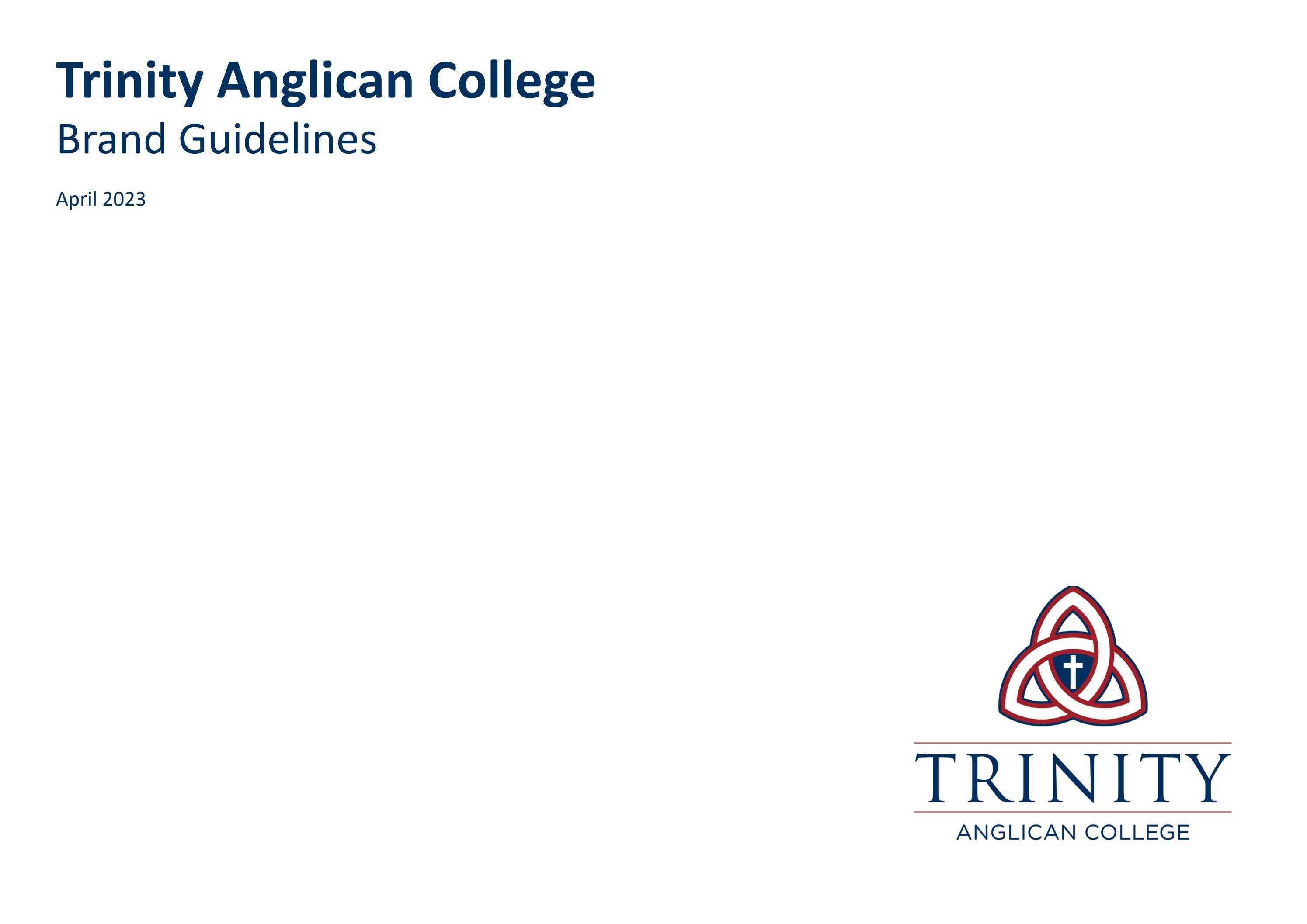 Trinity Anglican College - Brand Book by trinityanglicancollege - Issuu