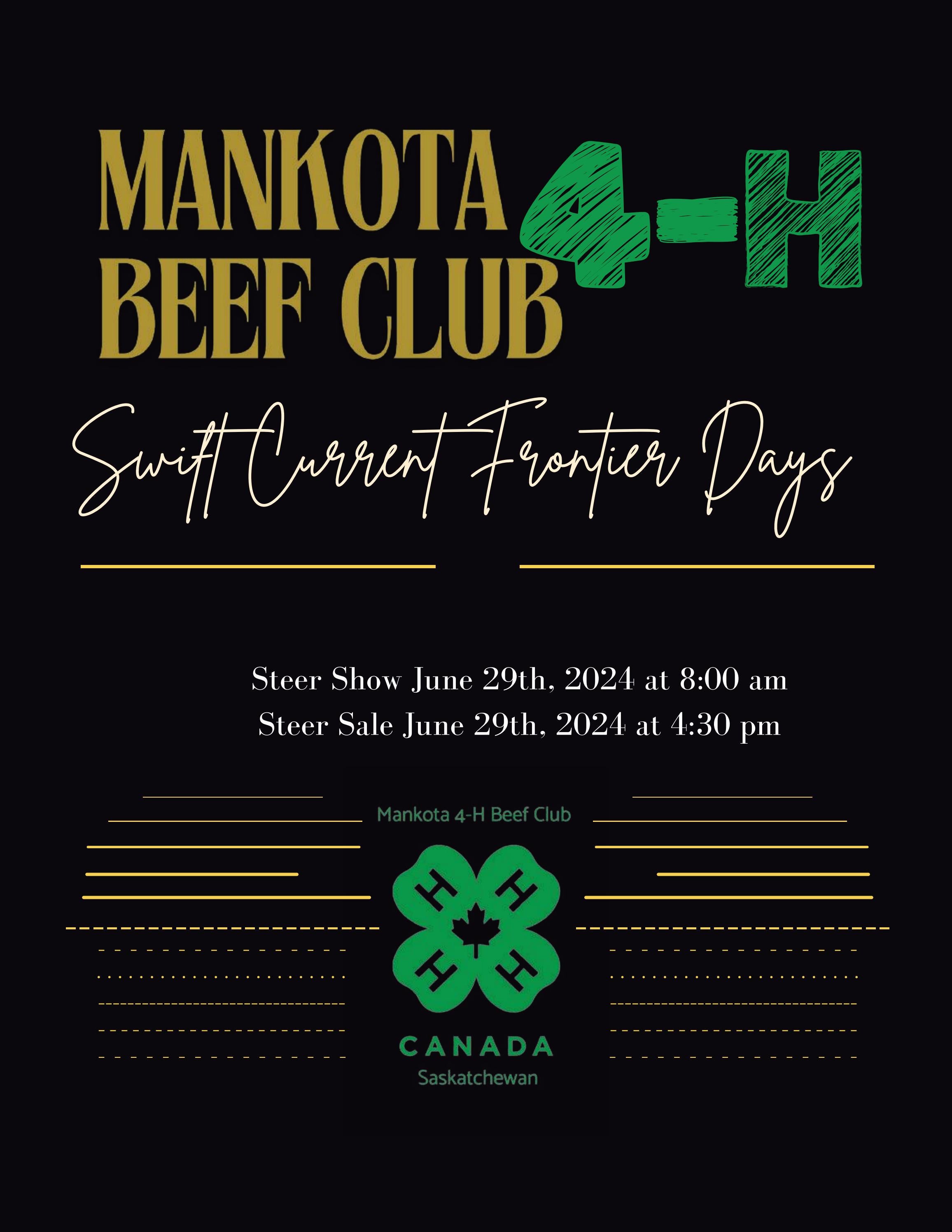 Mankota 4H Beef Club 2024 Steer Sale by Castlerock Marketing - Issuu