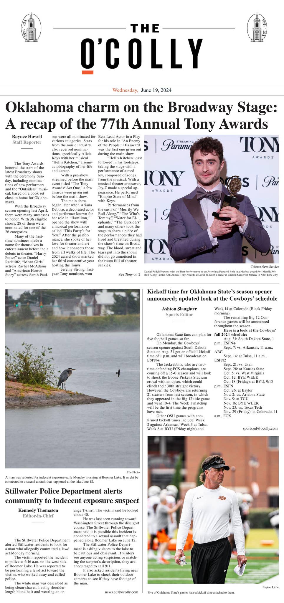 The O'Colly, Wednesday, June 19, 2024 by The O'Colly - Issuu