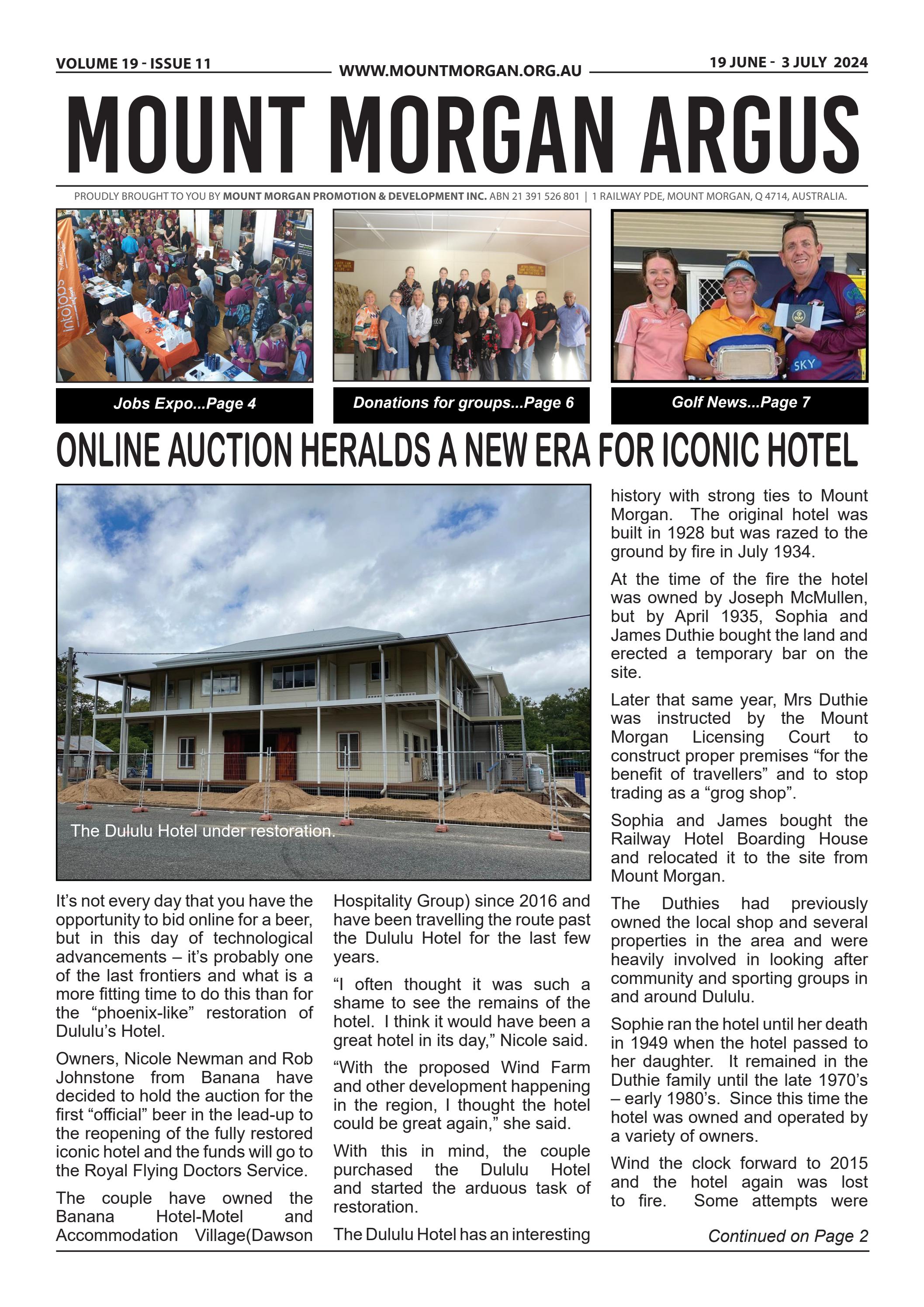 The Mount Morgan Argus Volume 19 Issue 11 by Mount Morgan Promotion and ...