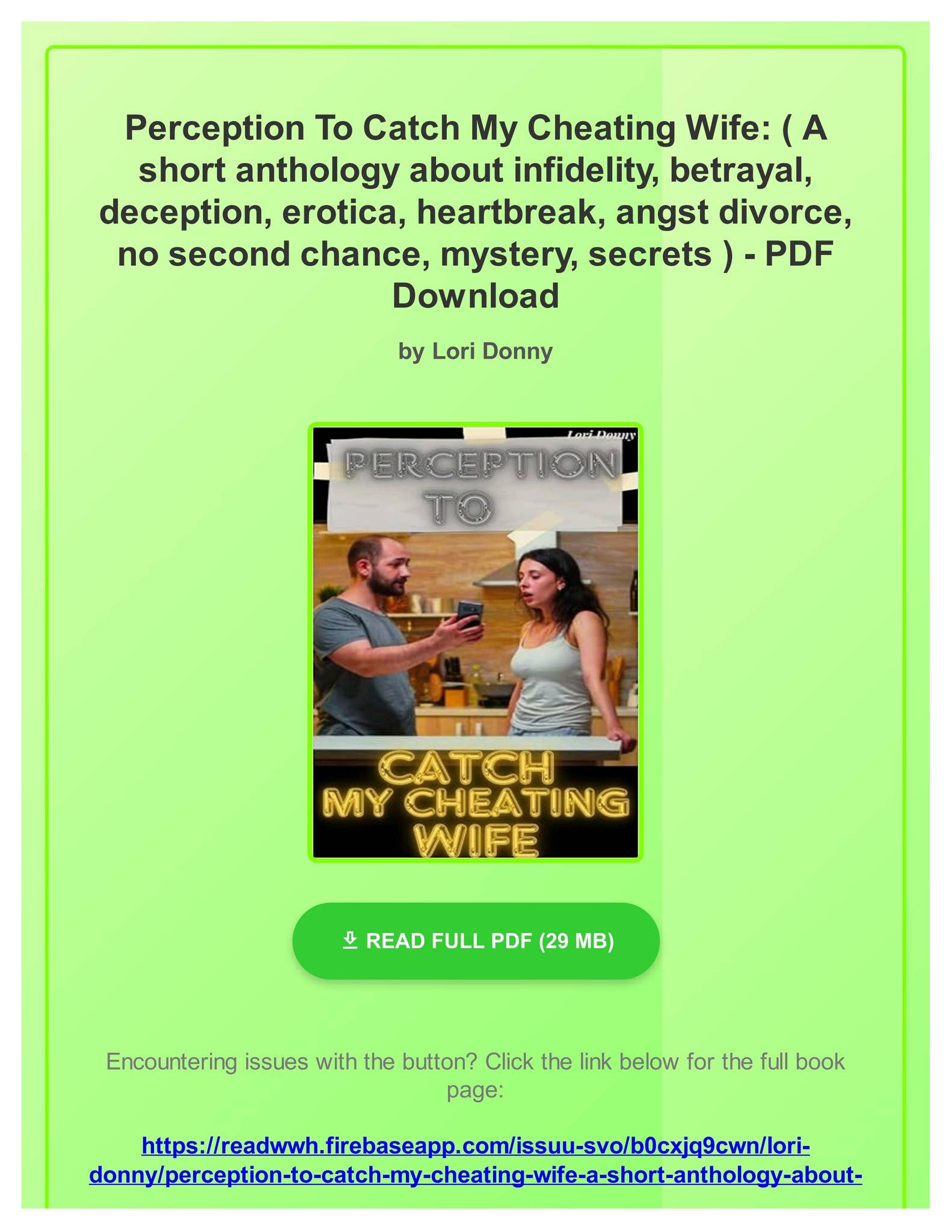 [PDF] Perception To Catch My Cheating Wife: ( A short anthology about ...