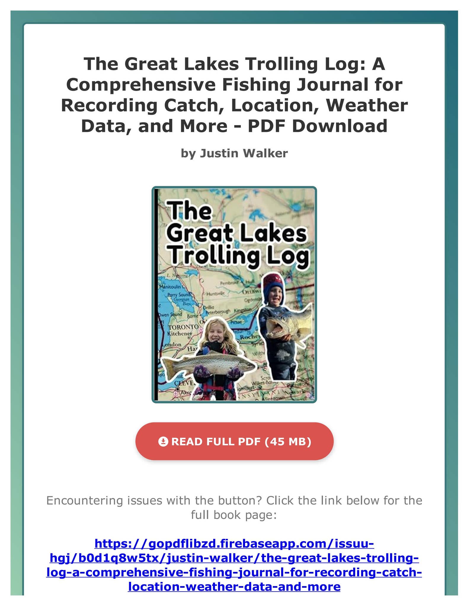 (FREE) (PDF) The Great Lakes Trolling Log: A Comprehensive Fishing ...