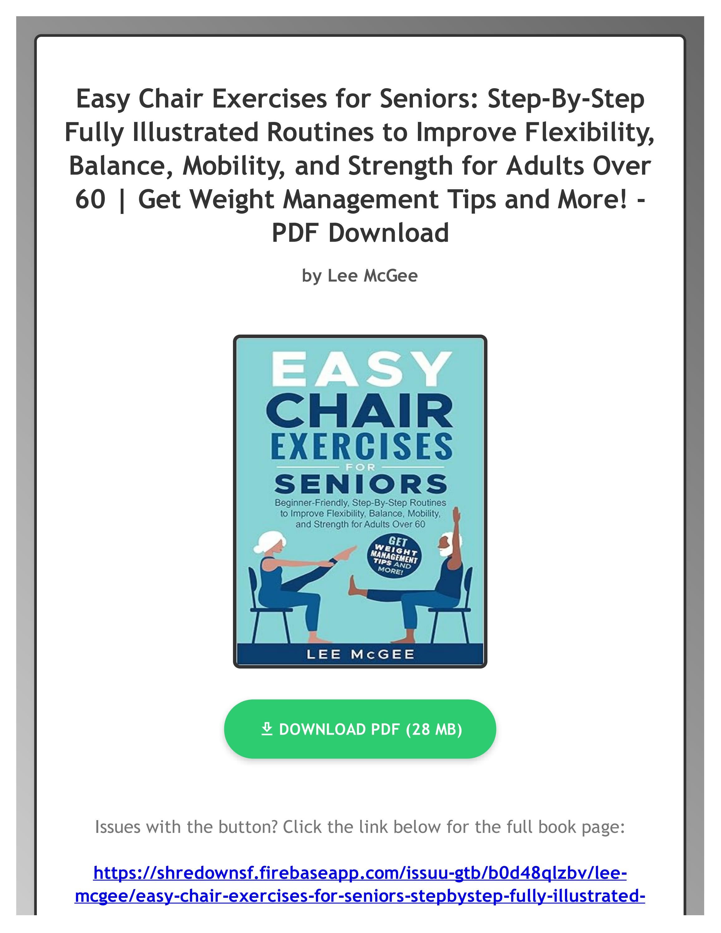 FREE PDF Easy Chair Exercises for Seniors: Step-By-Step Fully ...