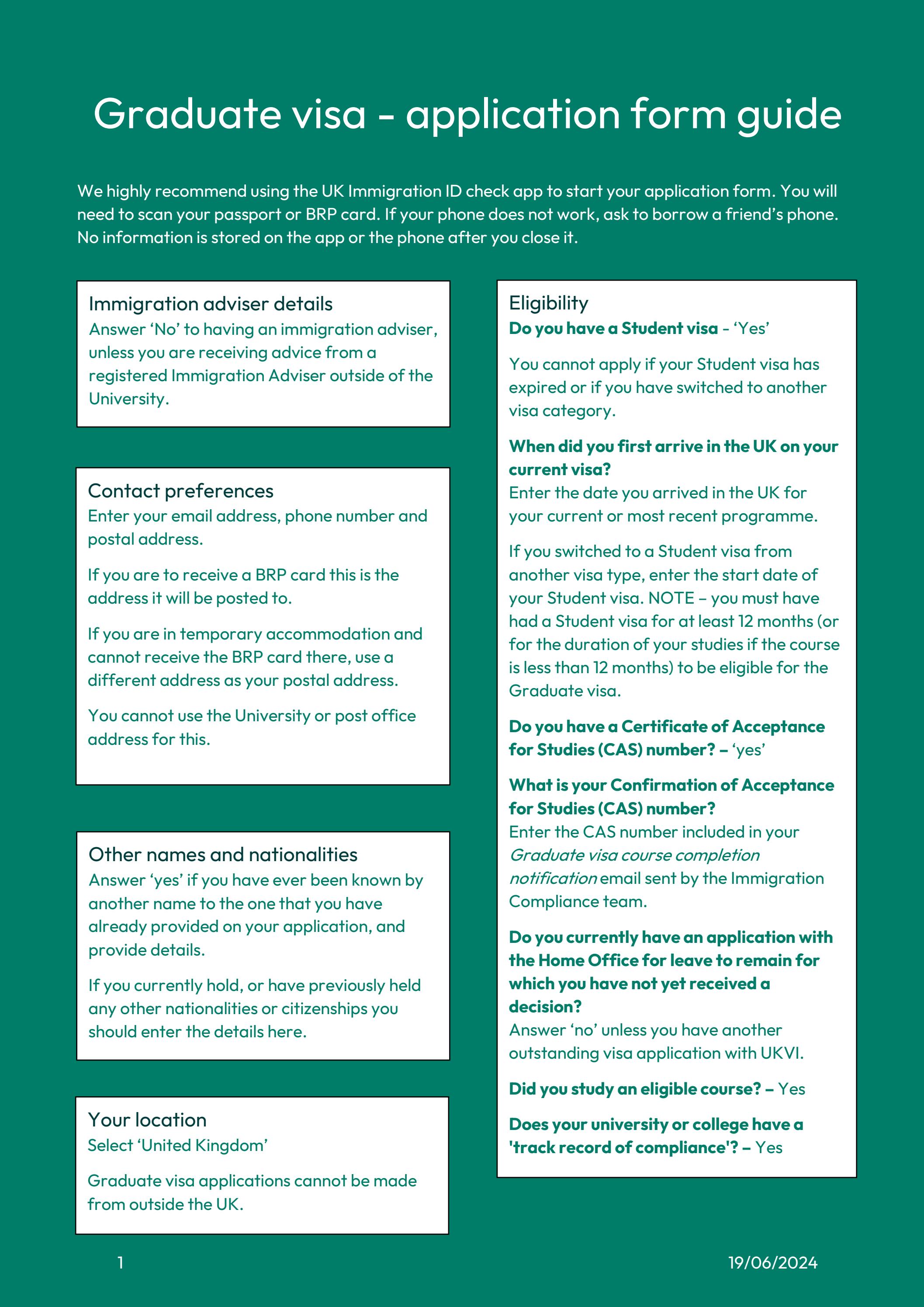 ISSO Graduate Visa application form guide by University of Exeter - Issuu