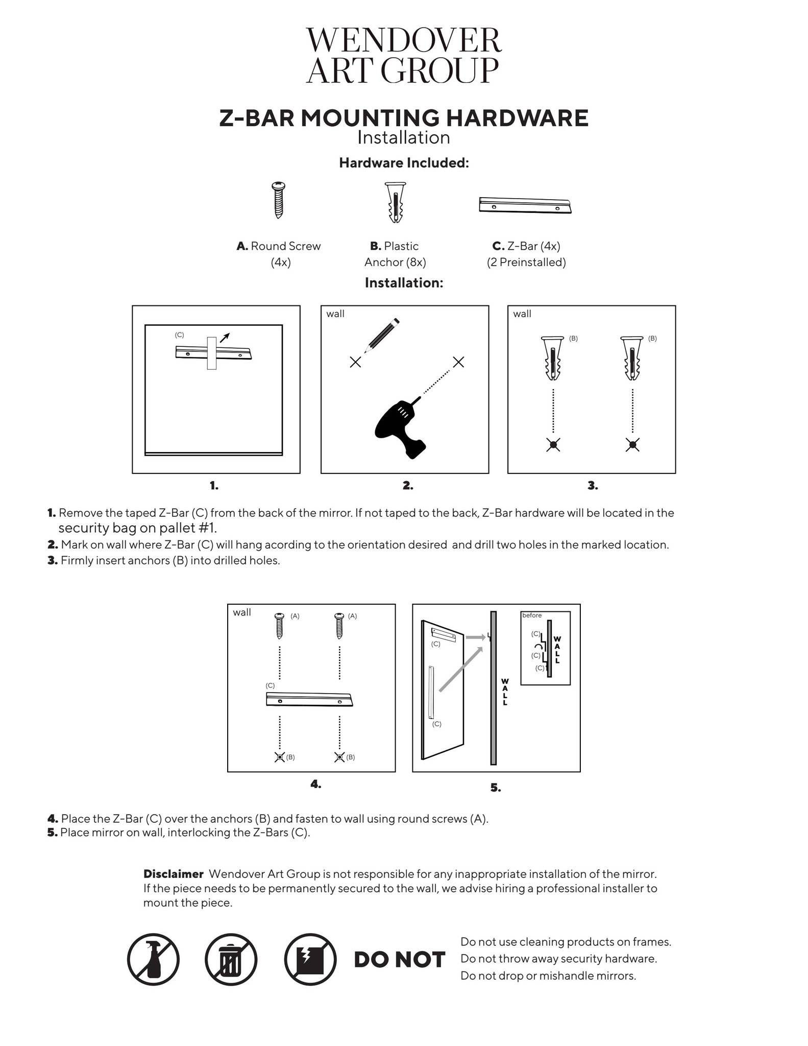 Mirrors Z-Bar Mounting Document by Wendover Art Group - Issuu