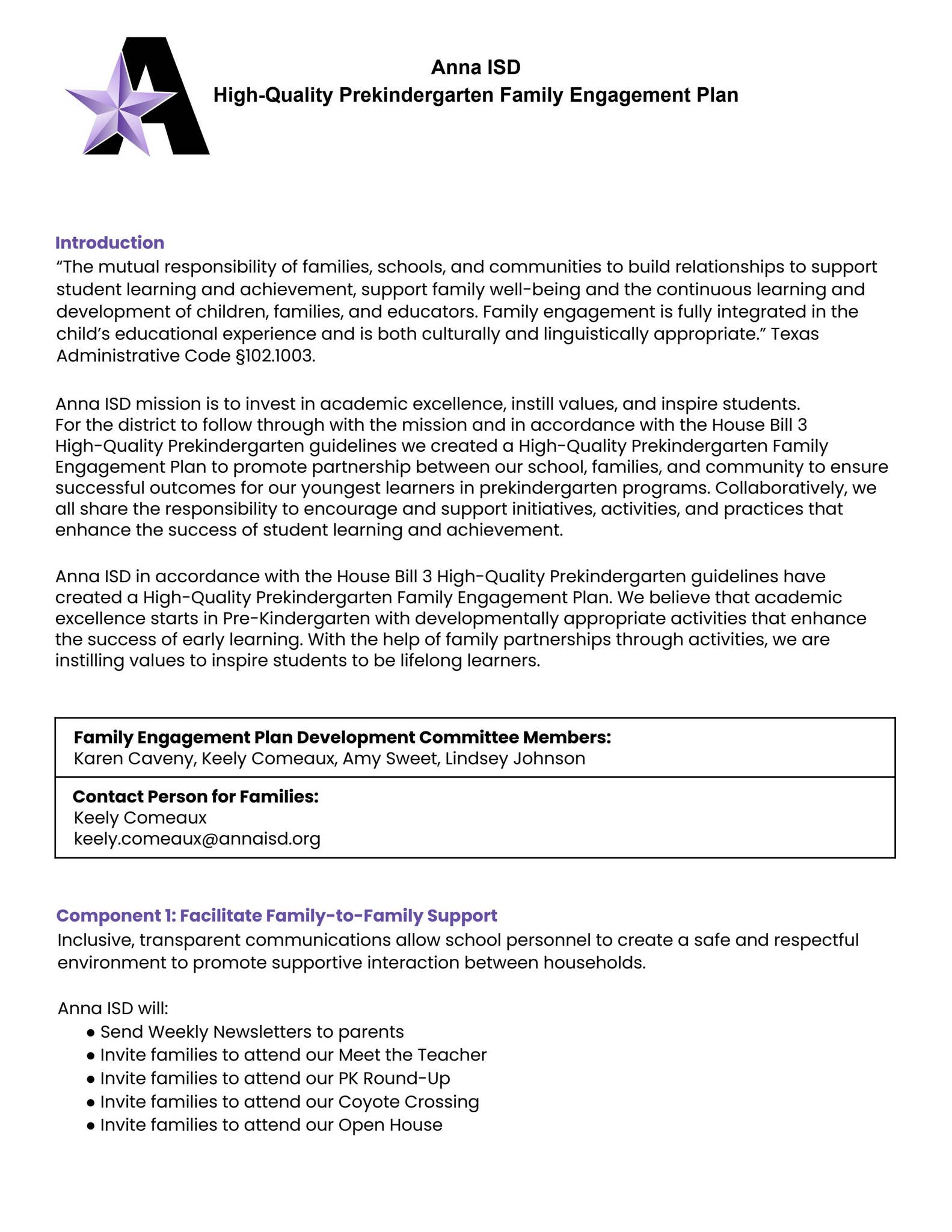 Anna ISD PreK Family Engagement Plan by Anna ISD - Issuu