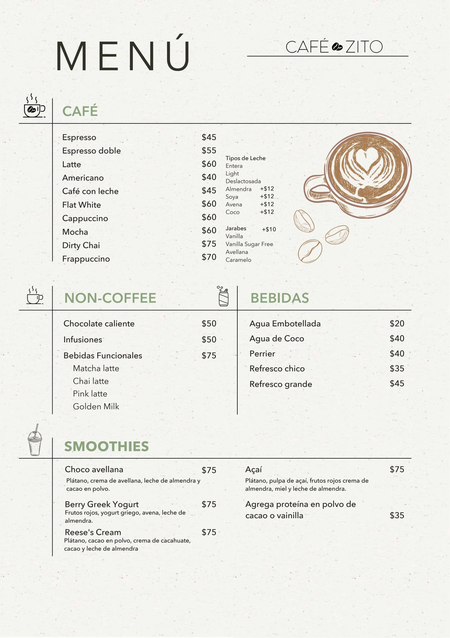 Menú Cafe Zito by Daniela Hamui - Issuu