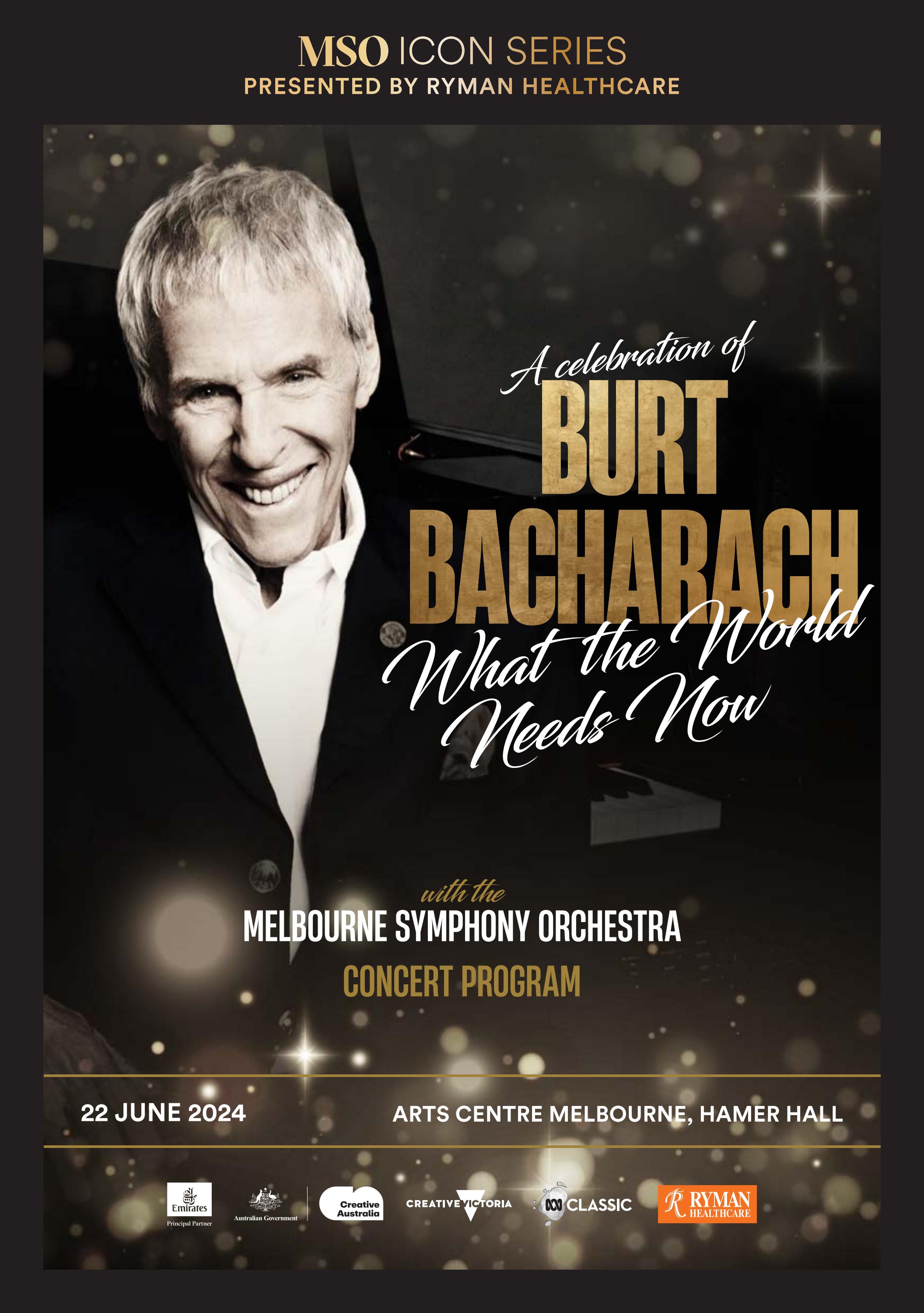 What the World Needs Now: A Celebration of Burt Bacharach by Melbourne ...