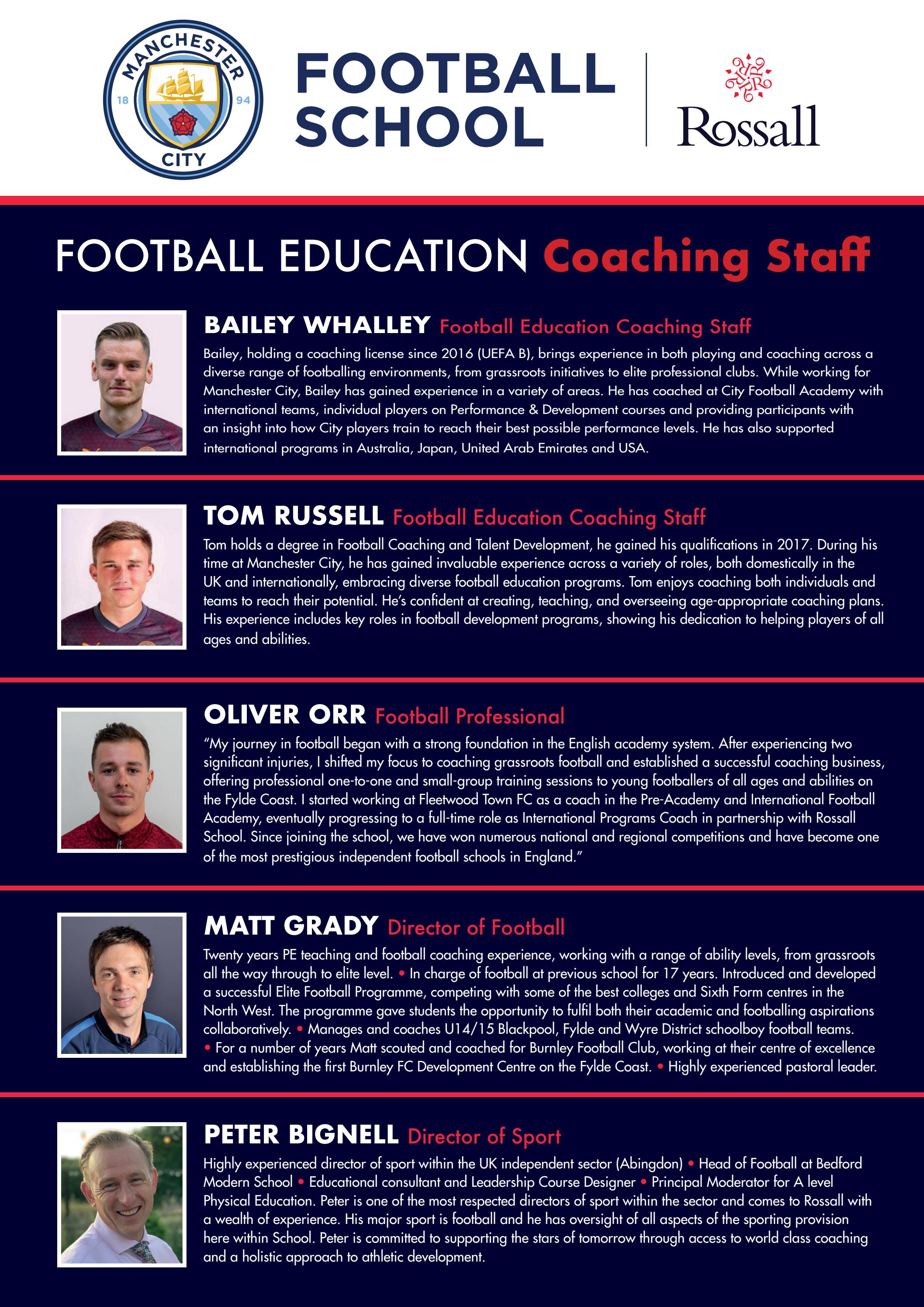 MCFC Meet The Coaches by Rossall School - Issuu