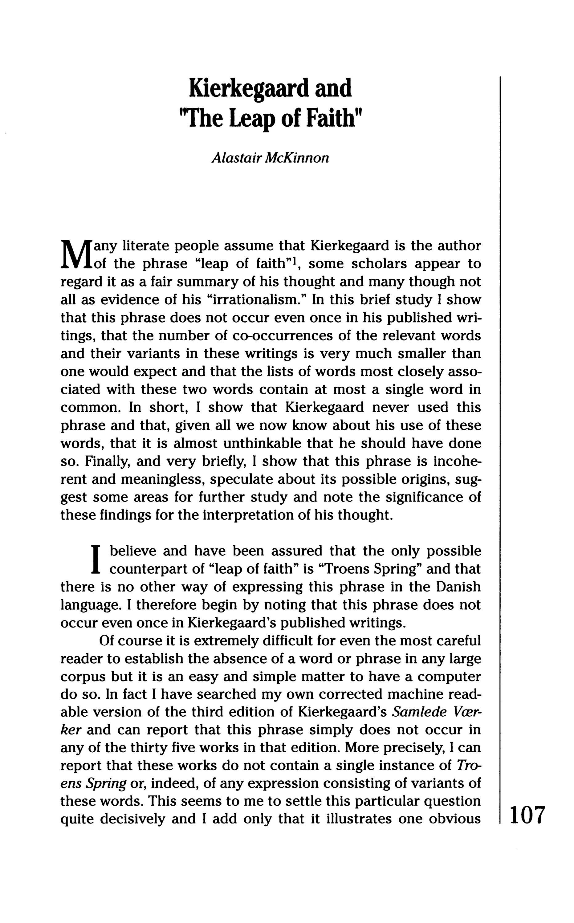 Kierkegaard and "The Leap of Faith" by demandside - Issuu