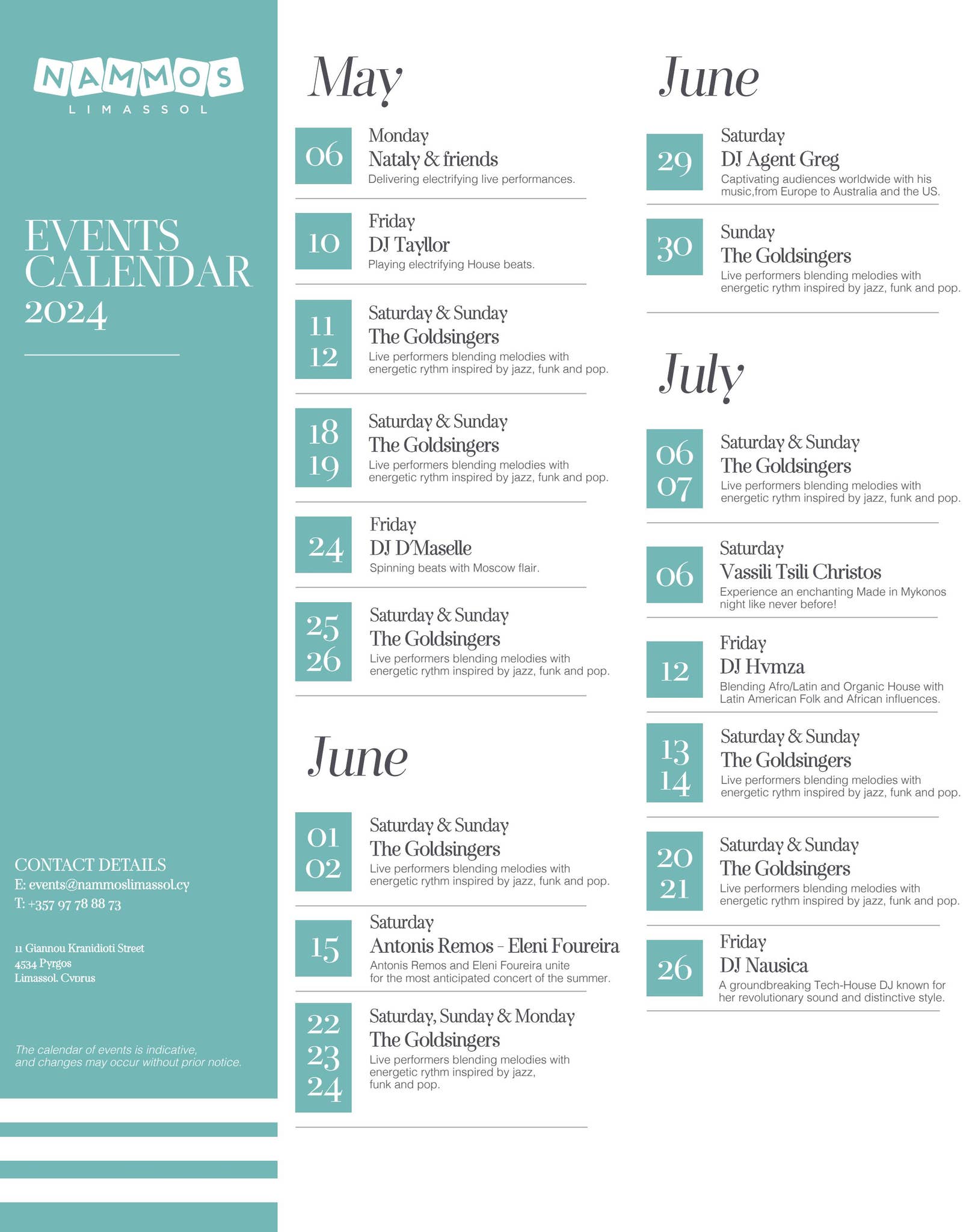 Nammos Events Calendar 2024 by Parklane, a Luxury Collection Resort ...