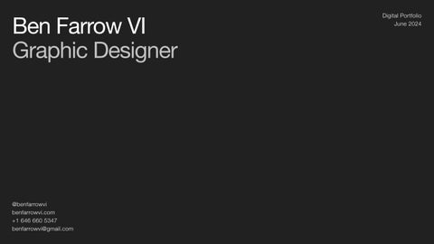 Ben Farrow VI Portfolio by Ben Farrow - Issuu