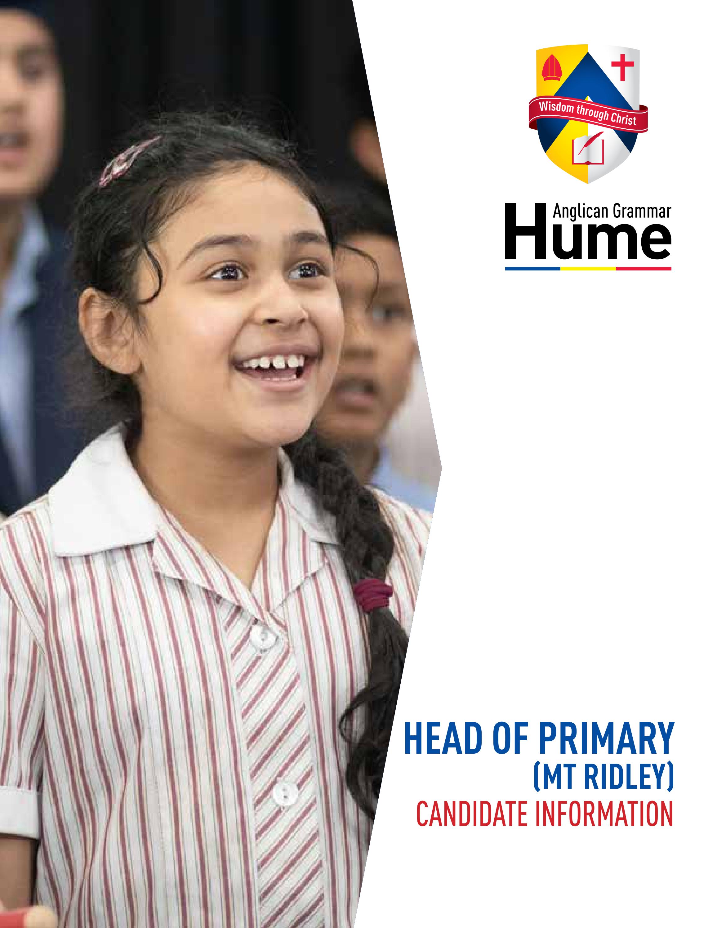 Candidate Information Booklet - Head of Primary (Mt Ridley) by ...