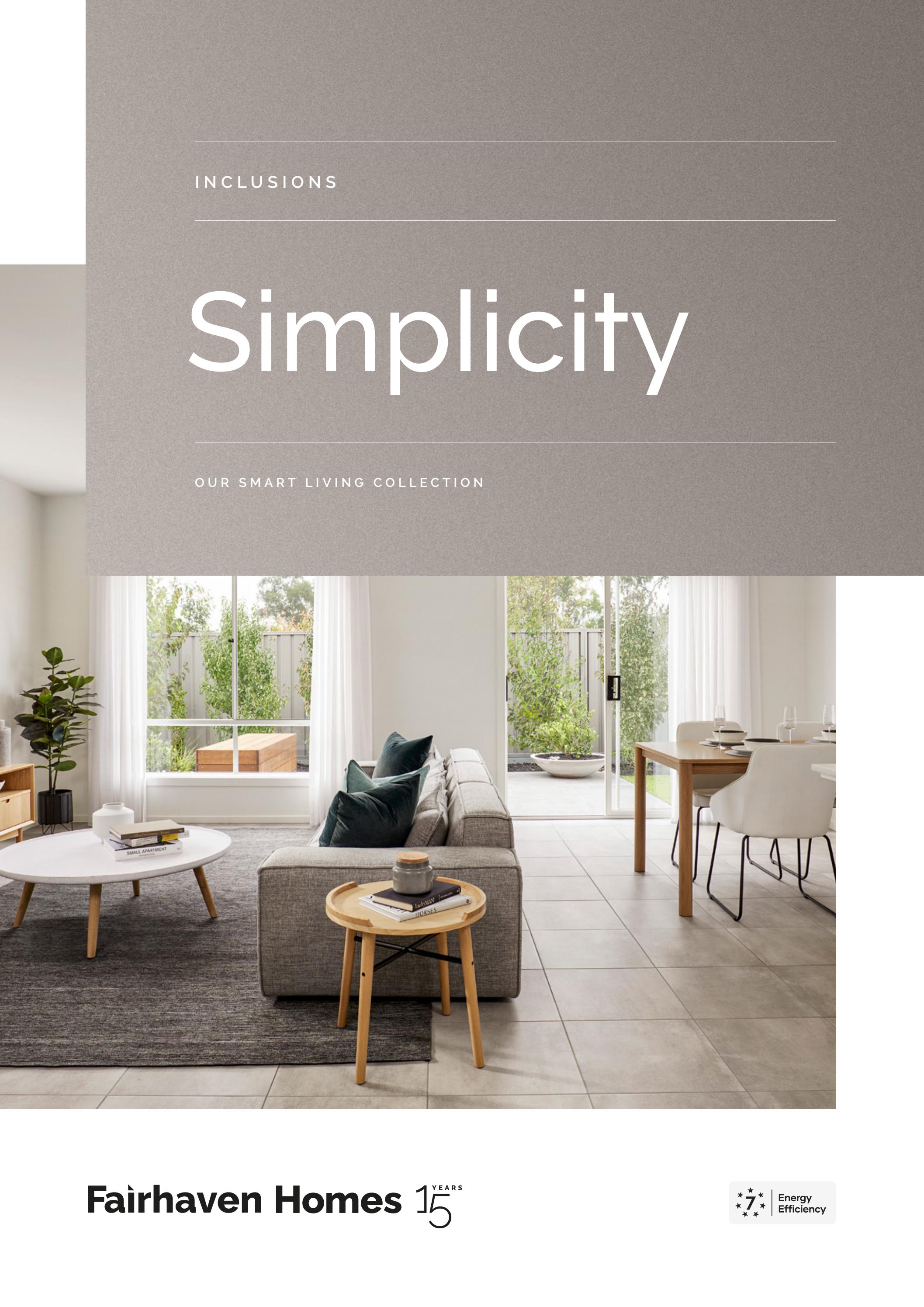 Fairhaven Homes Simplicity Inclusions Brochure by Fairhaven Homes - Issuu