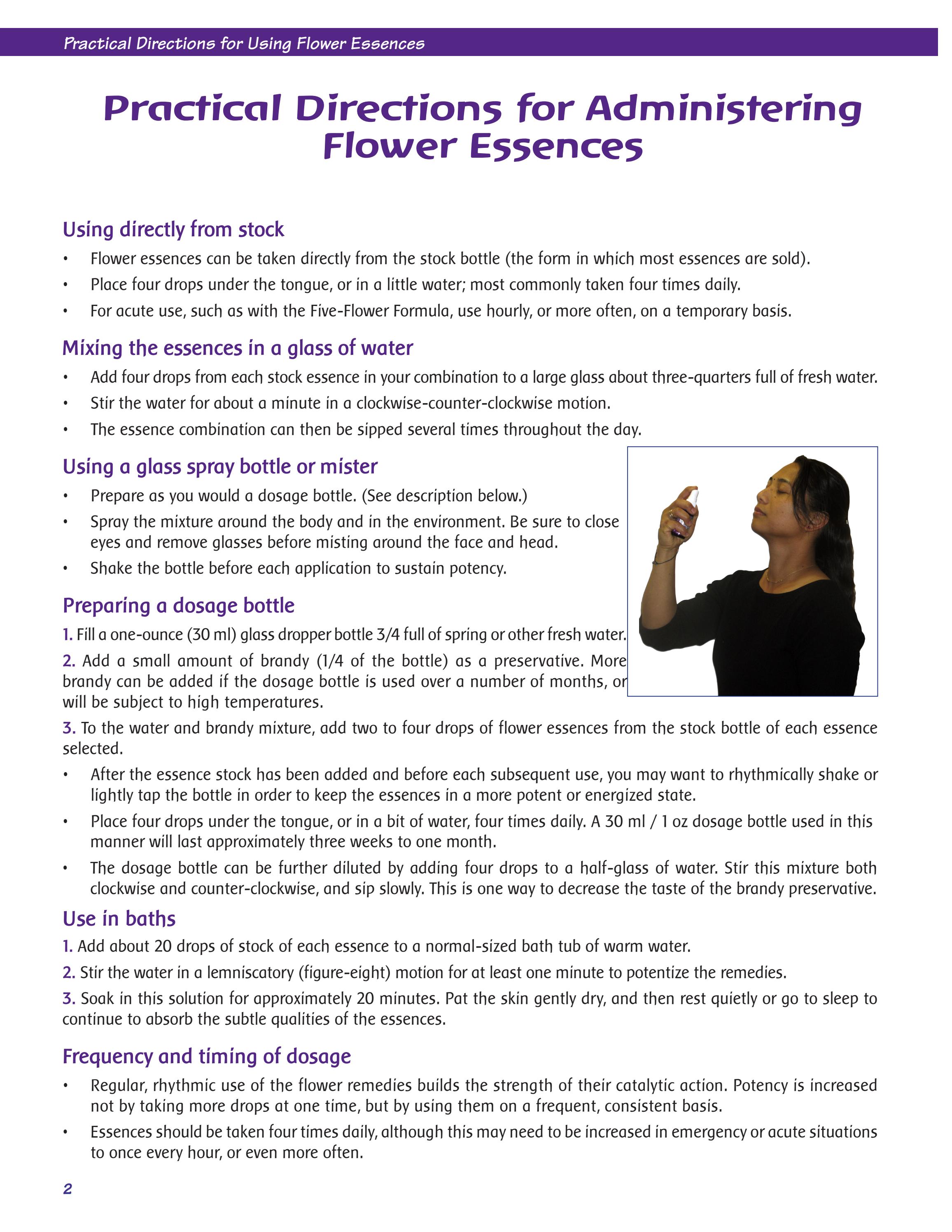 Practical Directions for Administering flower essences by Flower ...