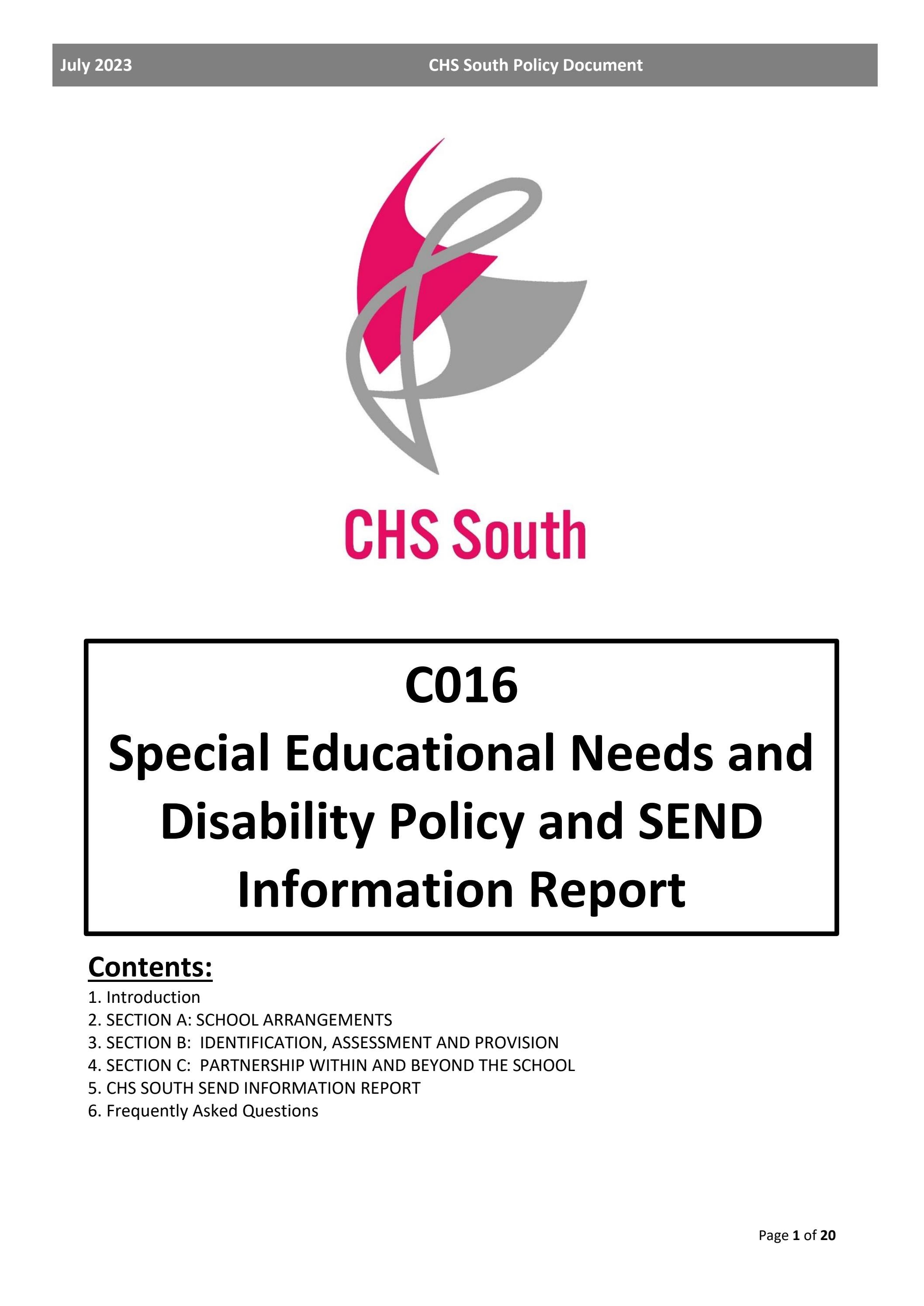 SEND Information Report and SEND Policy by Schudio - Issuu