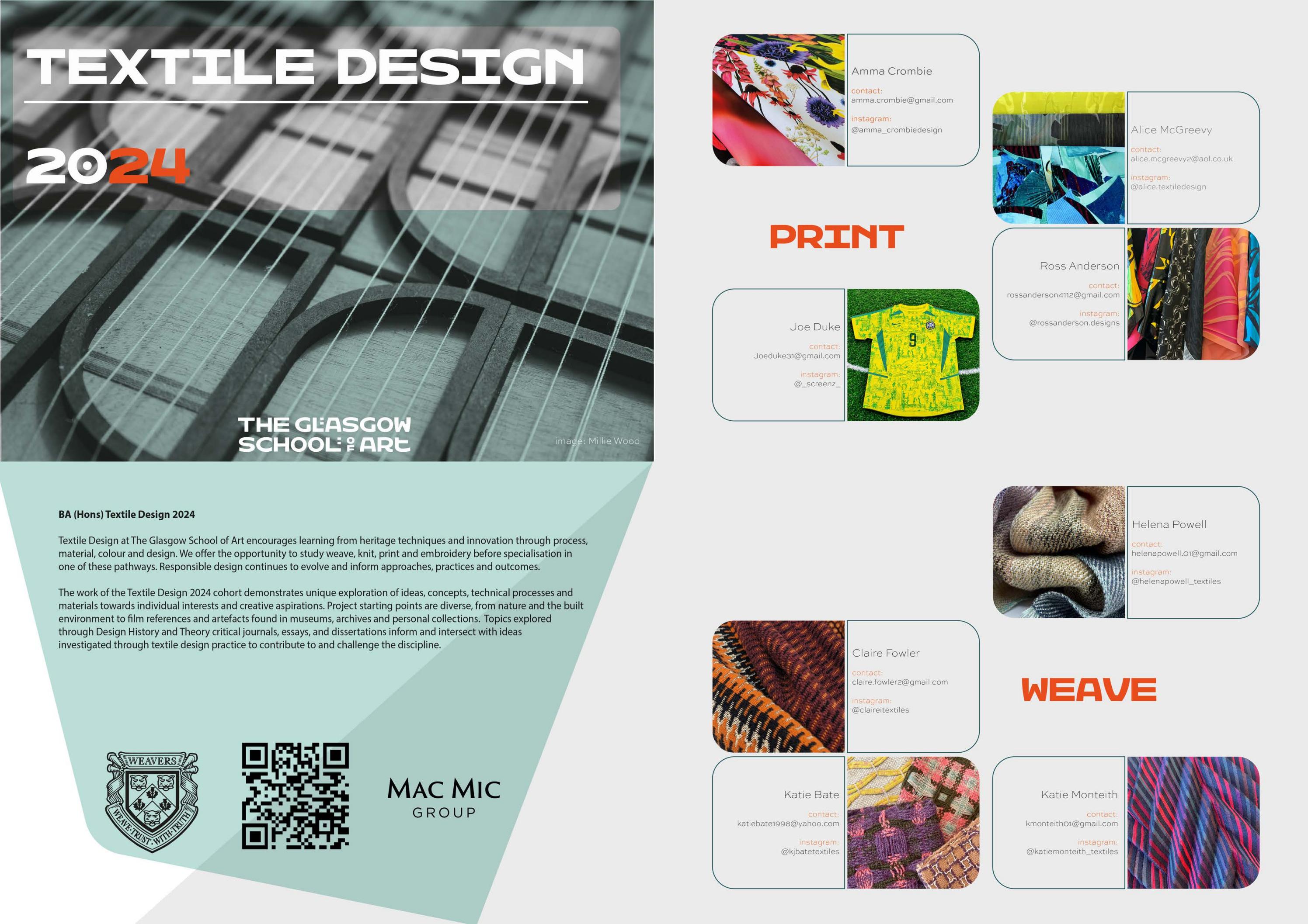 Textile Design Class of 2024 Poster by The Glasgow School of Art - Issuu