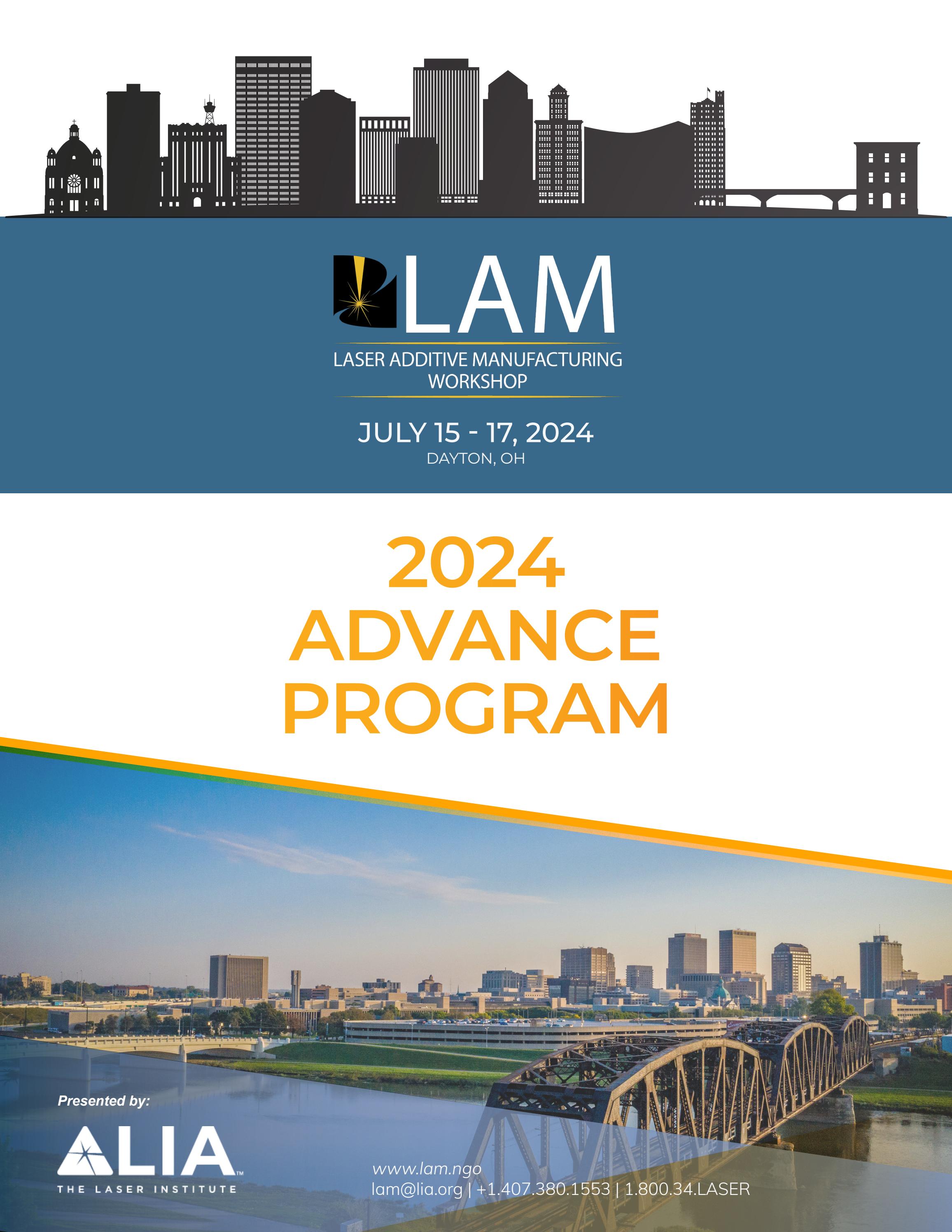 LAM Workshop 2024 Advance Program by Laser Institute of America - Issuu