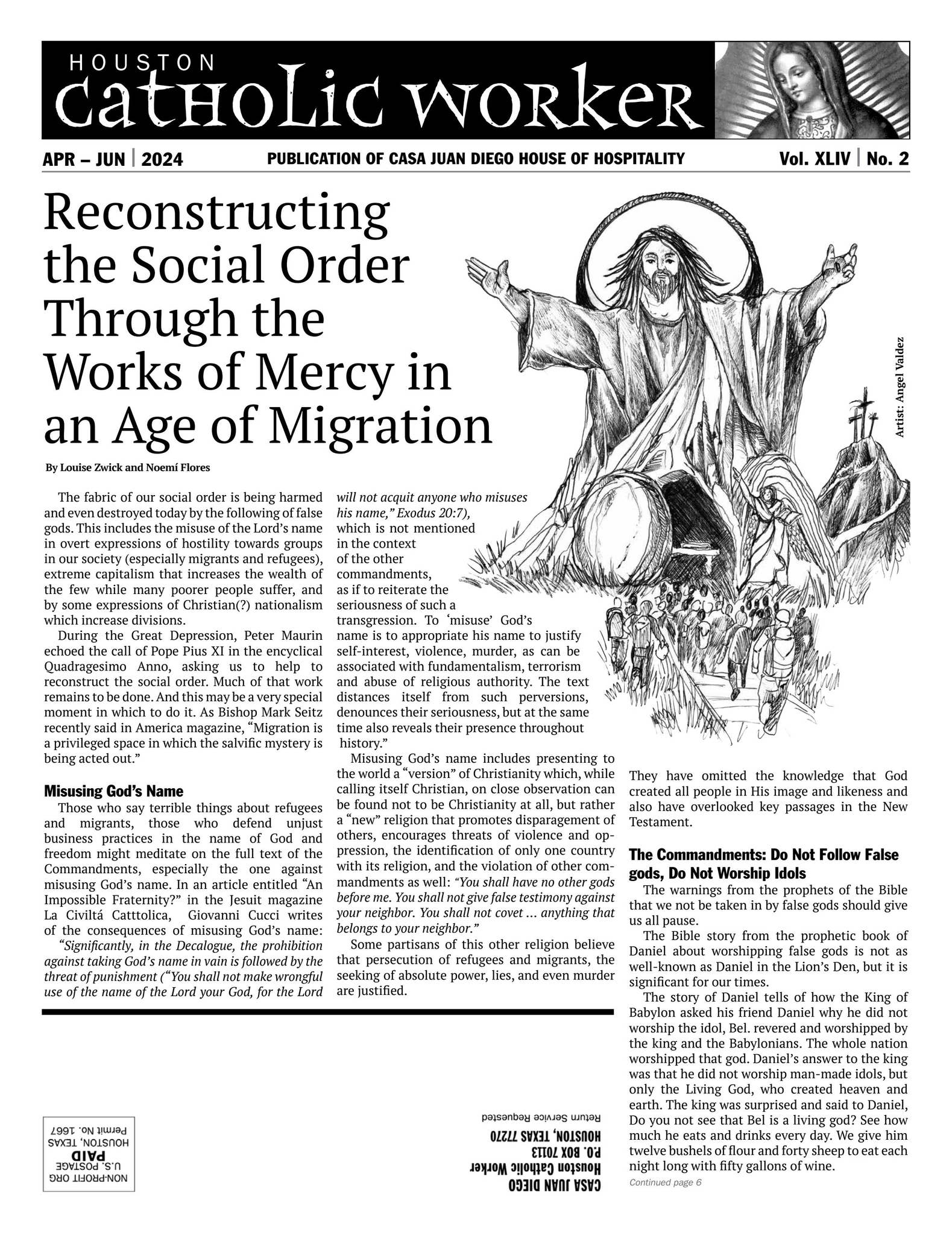 HCW newspaper. April 2024. Vol. XLIV, No. 2. by Houston Catholic Worker ...