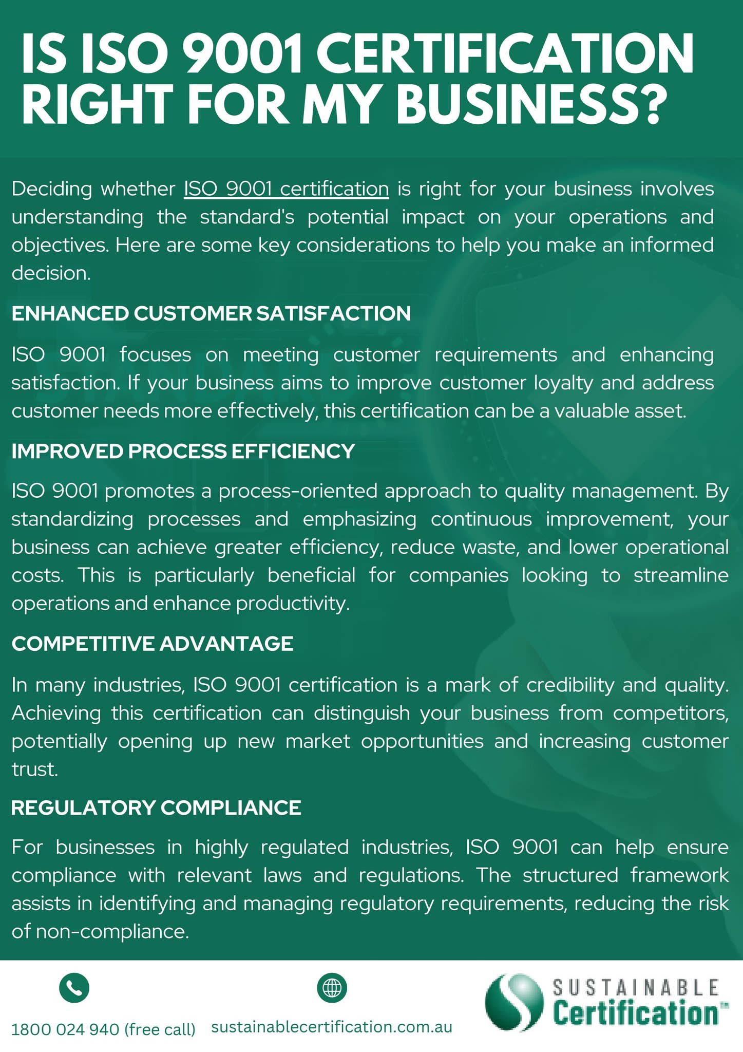 Assessing the Suitability of ISO 9001 Certification for Your Business by Sustainable ...