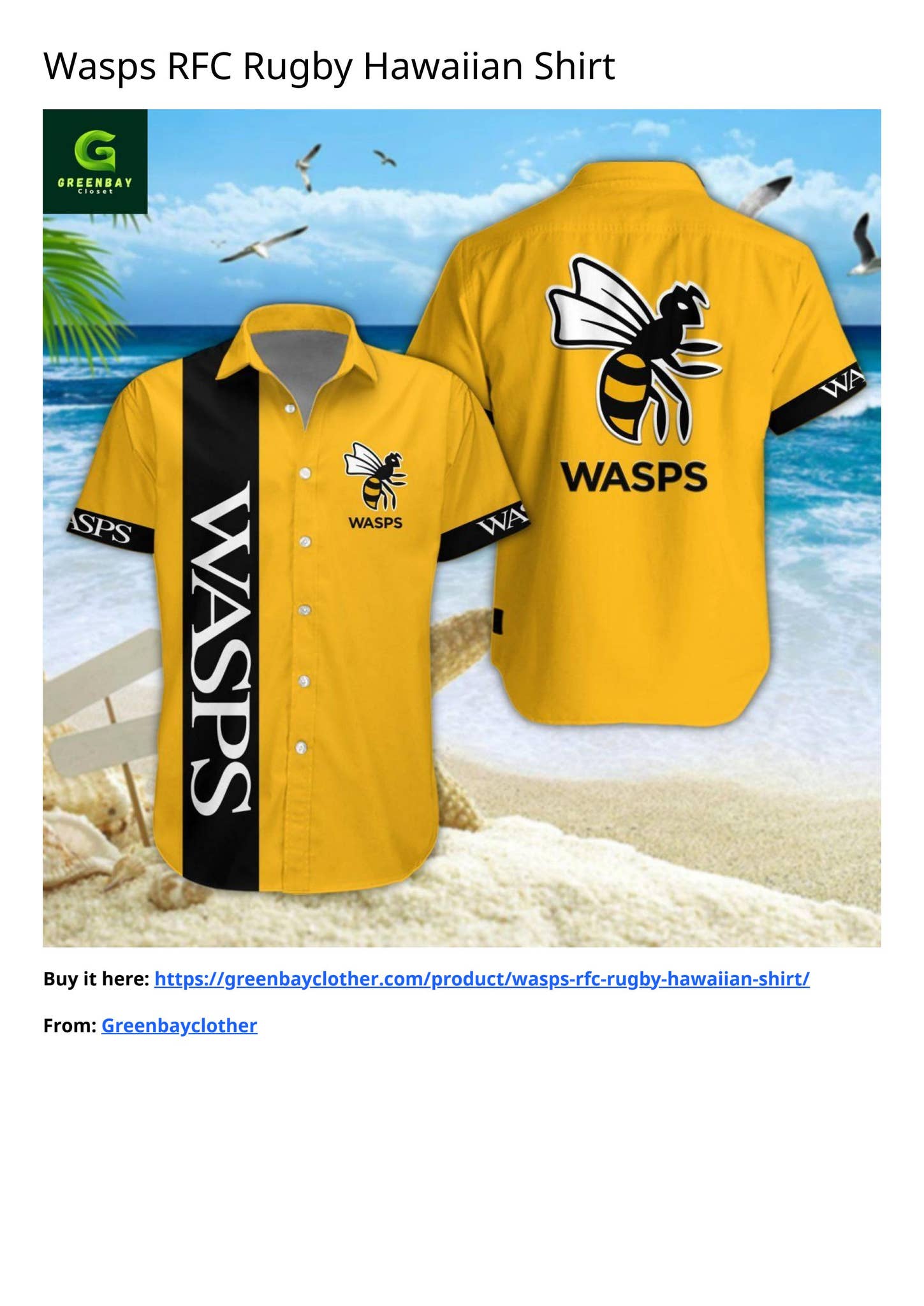 Wasps RFC Rugby Hawaiian Shirt by Tonytees Store - Issuu