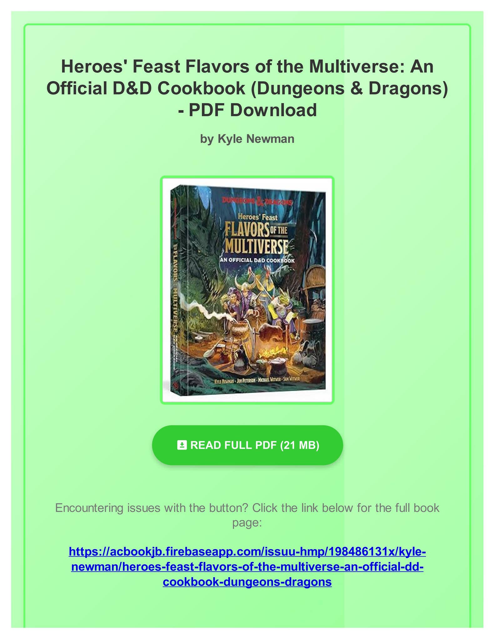 (FREE) (PDF) Heroes' Feast Flavors of the Multiverse: An Official D&D ...