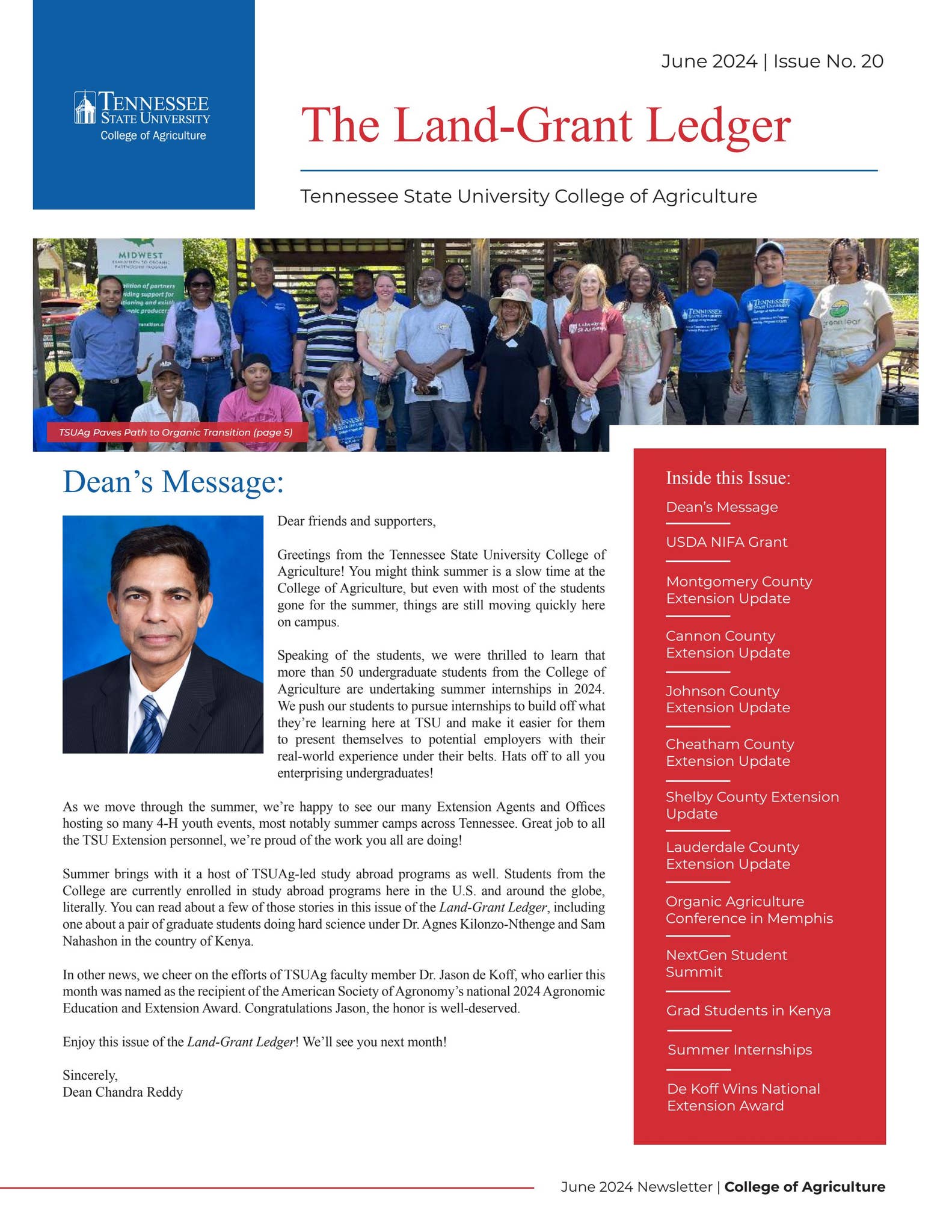 The Land-Grant Ledger - Issue 20 - June 2024 by The Tennessee State ...