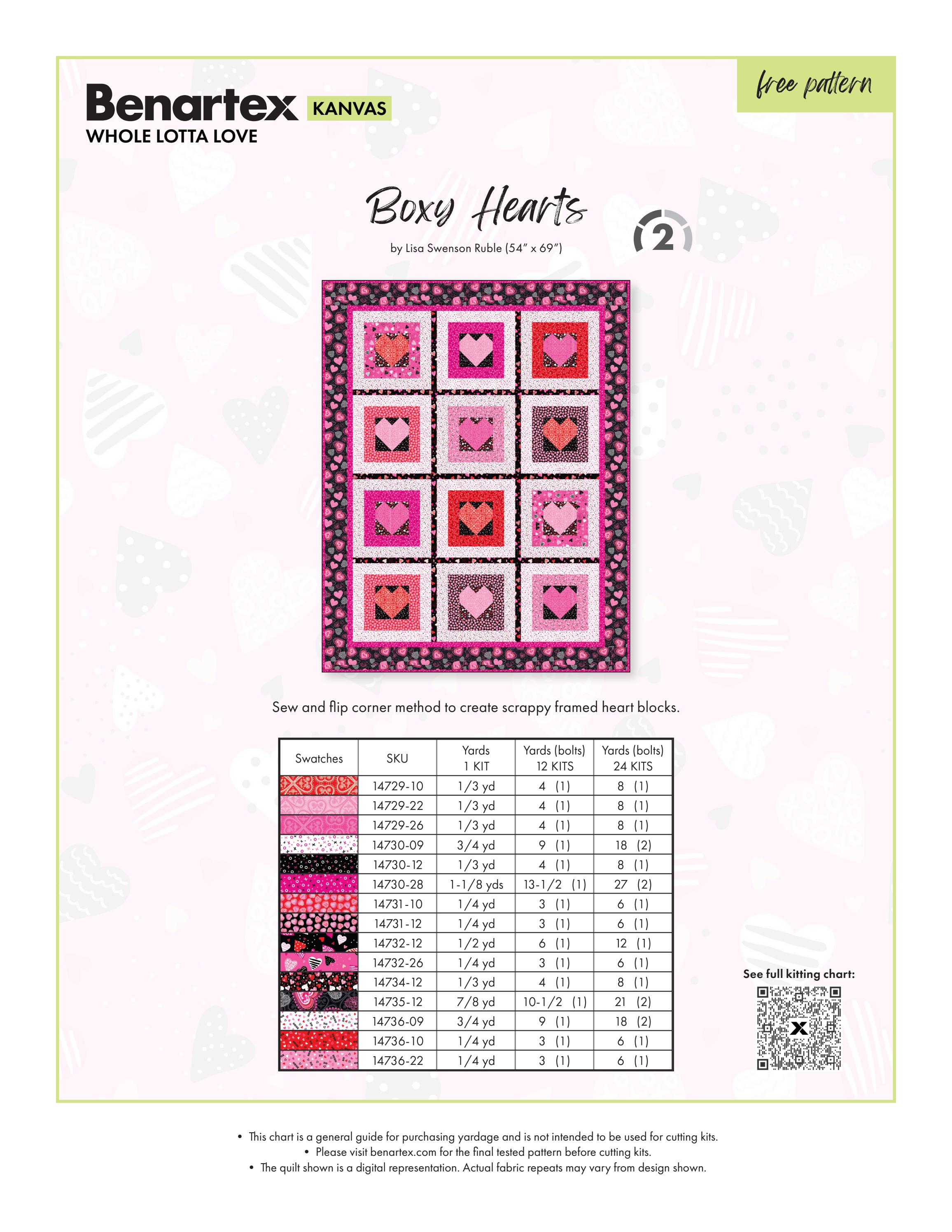 Benartex - Boxy Hearts Free Pattern by EE Schenck Company - Issuu