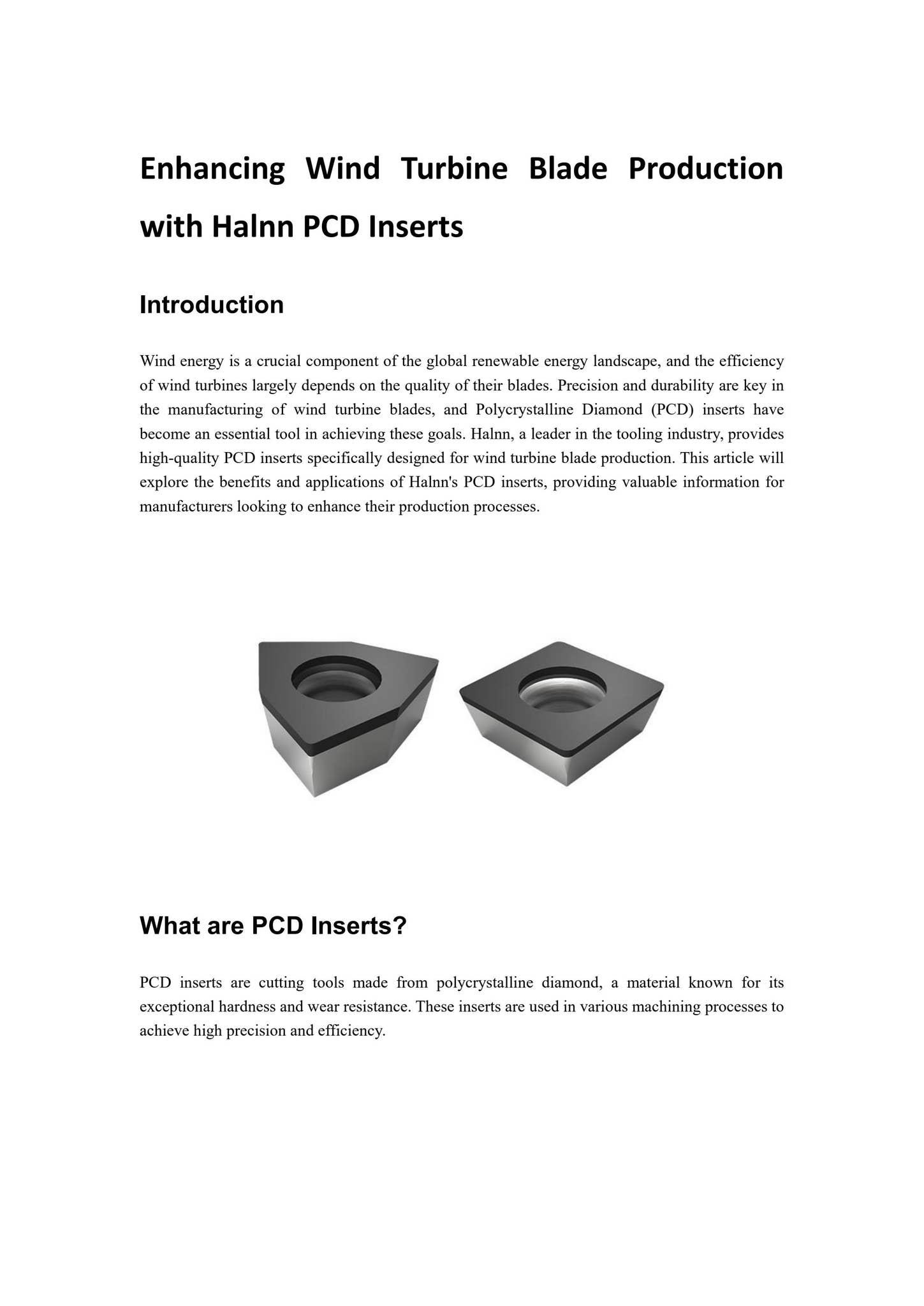 Enhancing Wind Turbine Blade Production with Halnn PCD Inserts by LORY ...