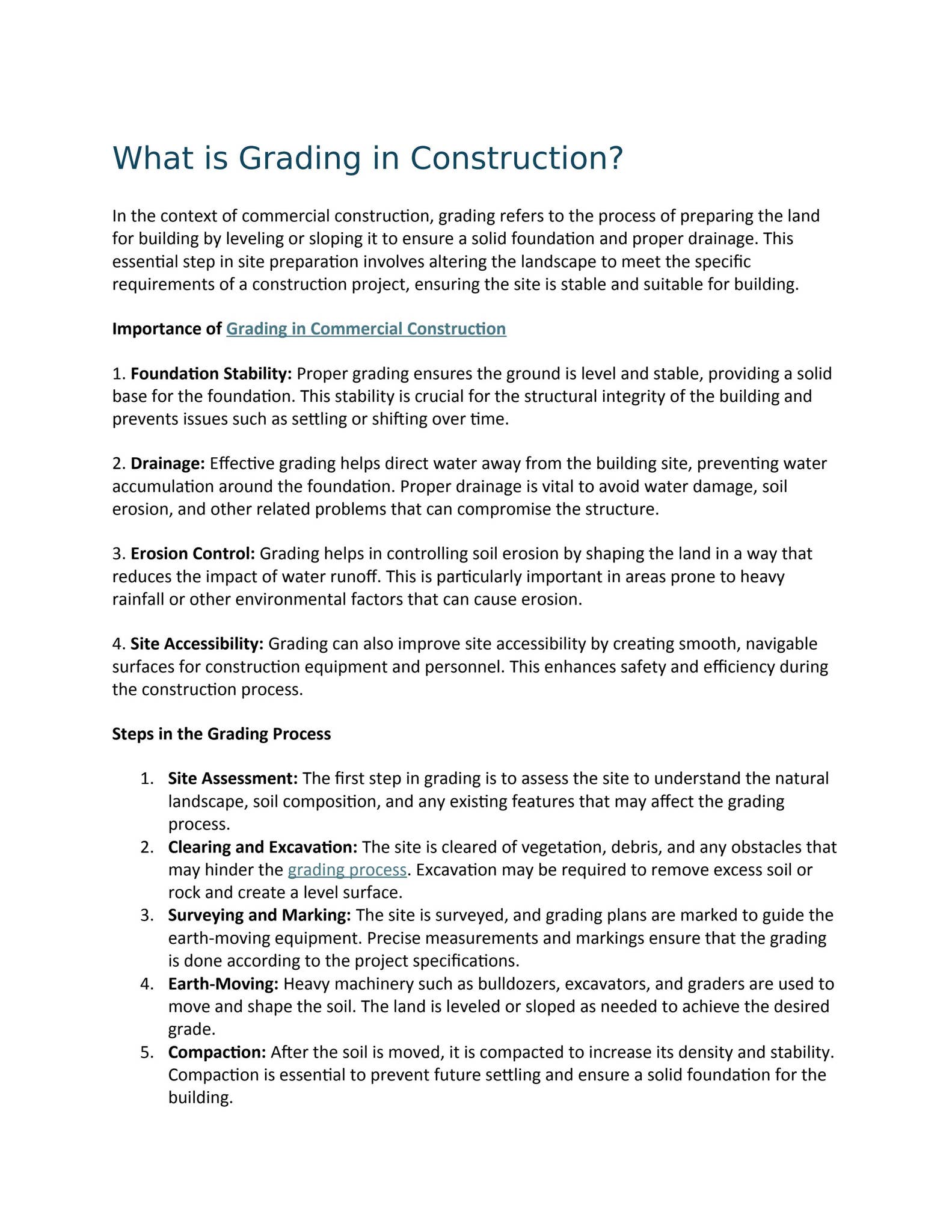 What is Grading in Construction? by Helms Construction - Issuu