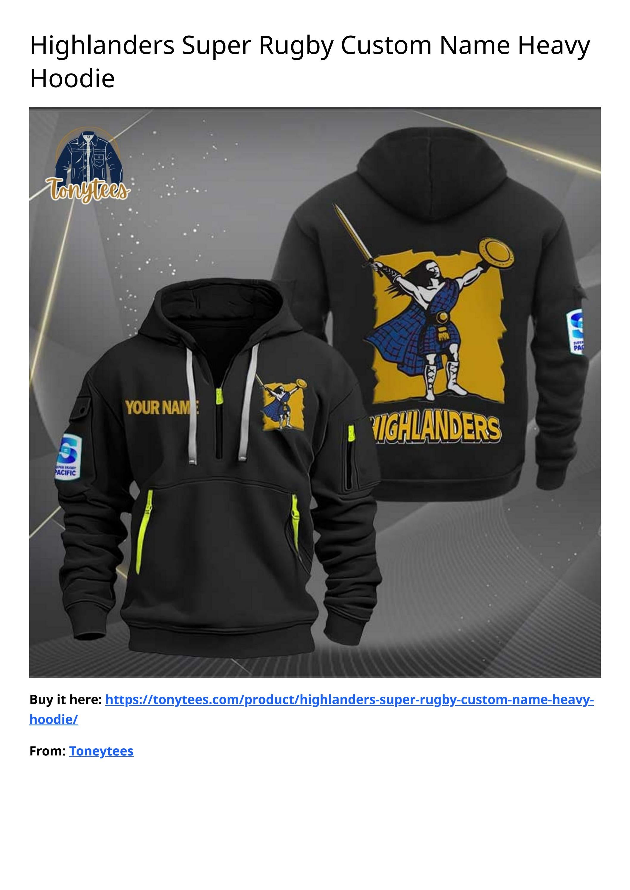 Highlanders Super Rugby Custom Name Heavy Hoodie by Tonytees Store - Issuu