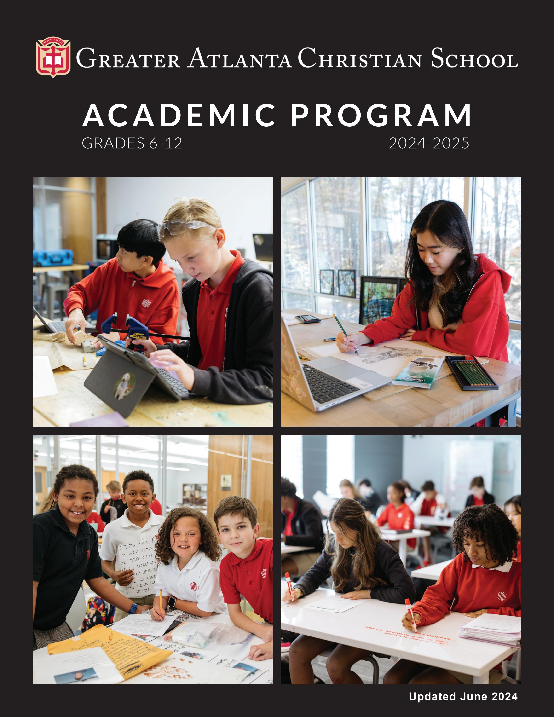 2024-25 Academic Program Book by Greater Atlanta Christian School - Issuu