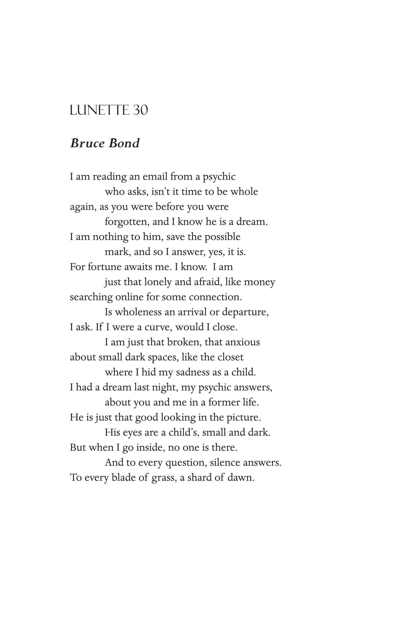 "Lunette 30," by Bruce Bond by newletters - Issuu