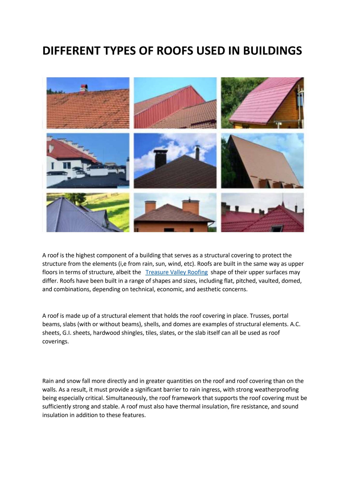 DIFFERENT TYPES OF ROOFS USED IN BUILDINGS by Brando Bogart - Issuu