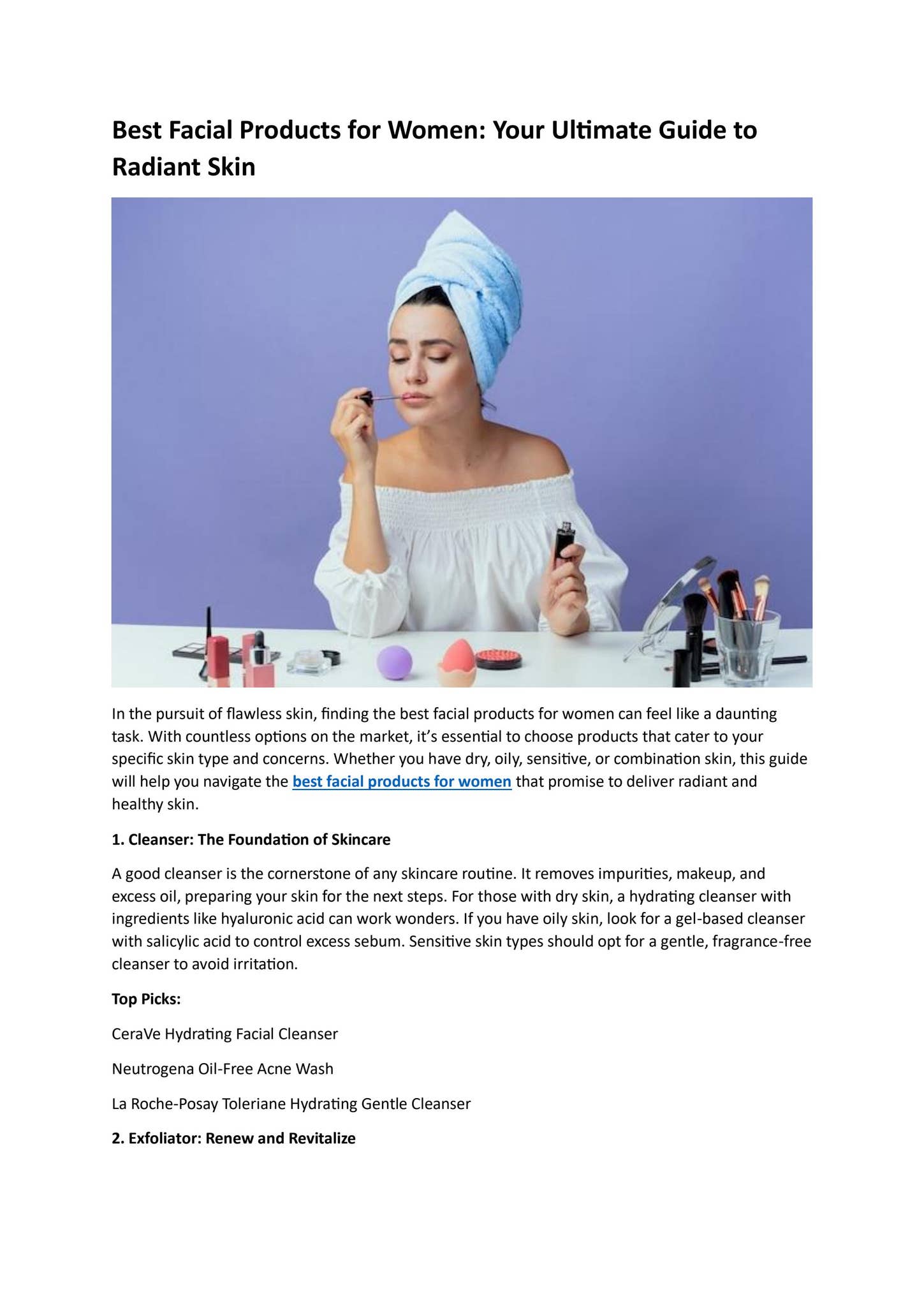 Best Facial Products for Women: Your Ultimate Guide to Radiant Skin by ...