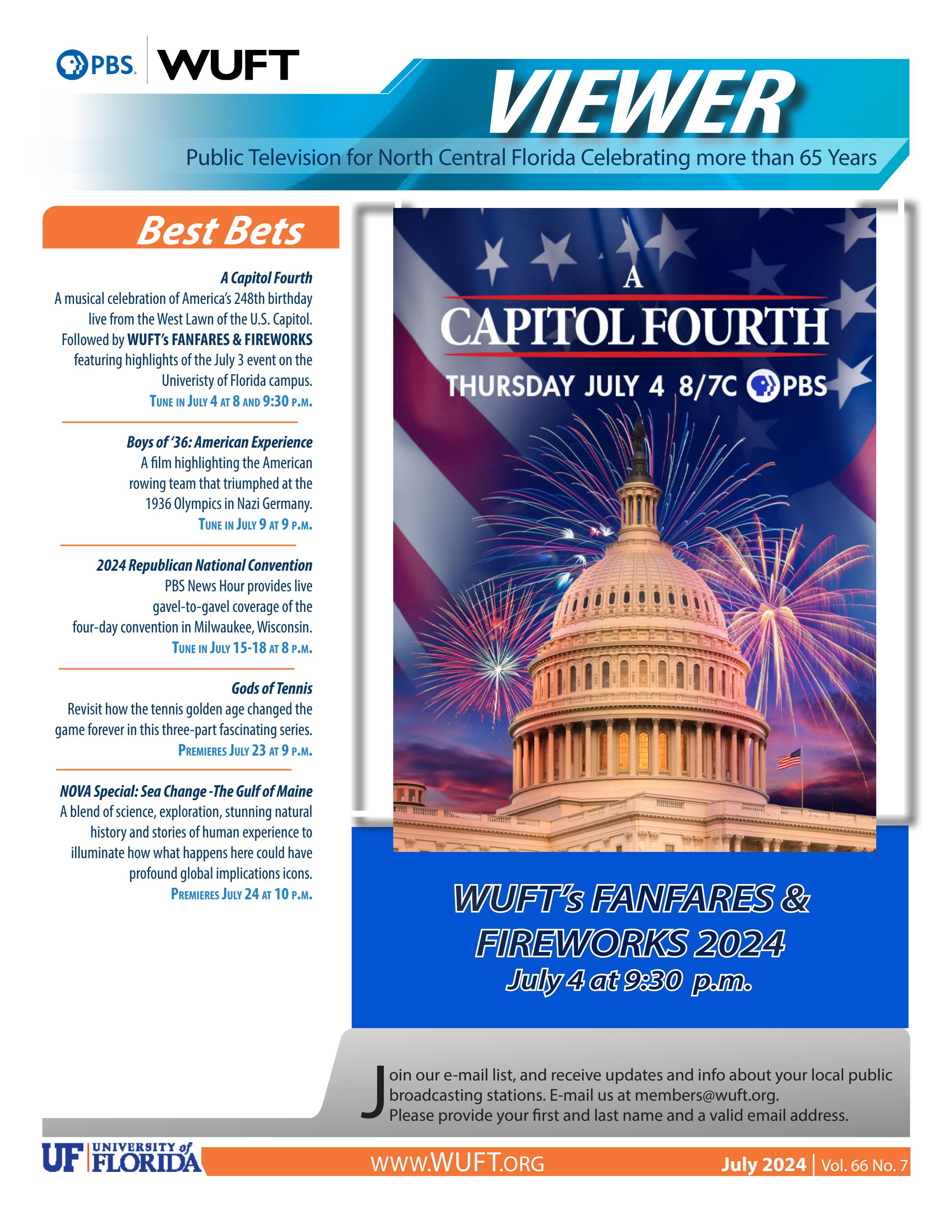 WUFT TV Viewer Guide - July 2024 by UF CJC - Issuu