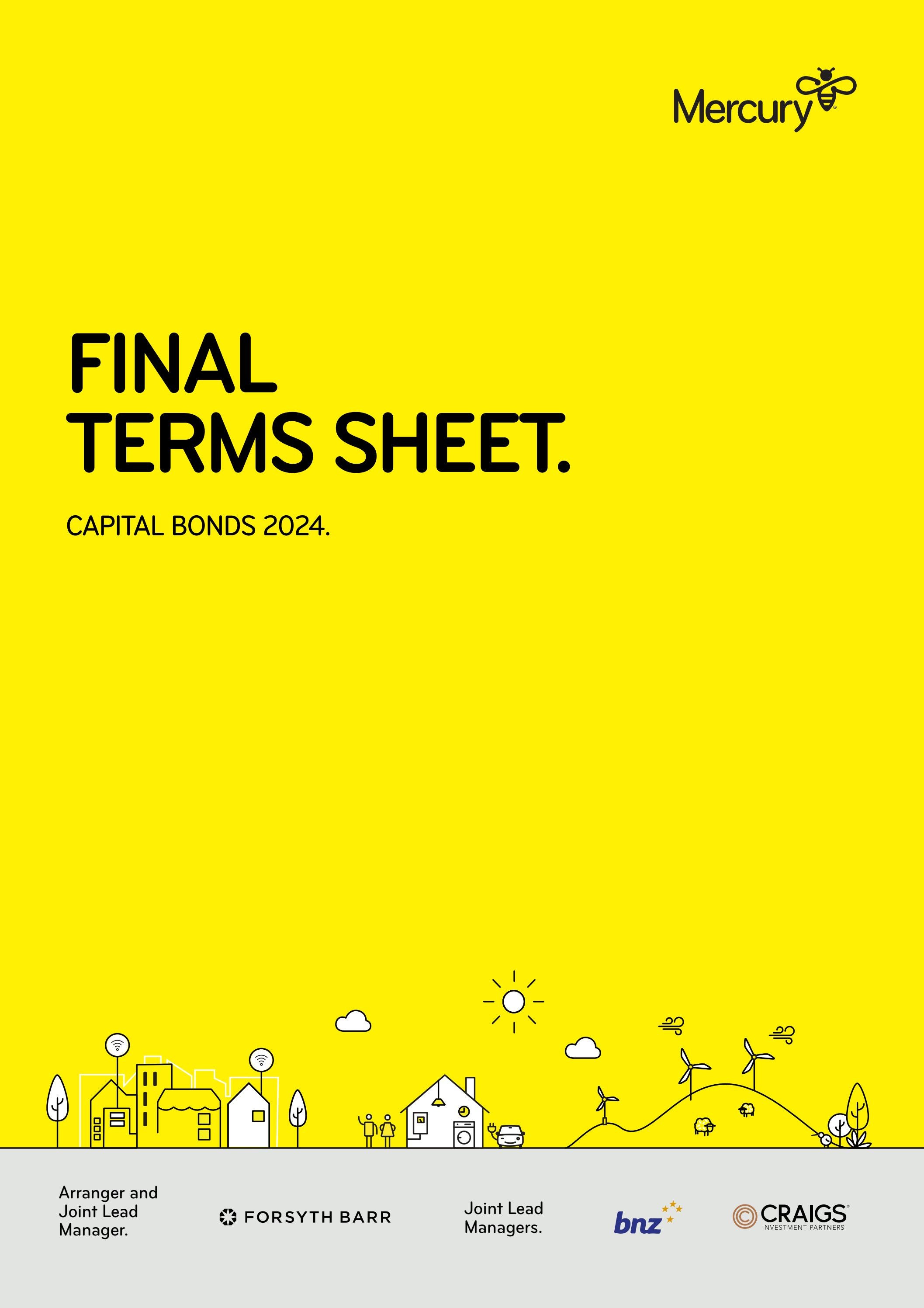 Final Terms Sheet. Capital Bonds 2024. by Mercury - Issuu
