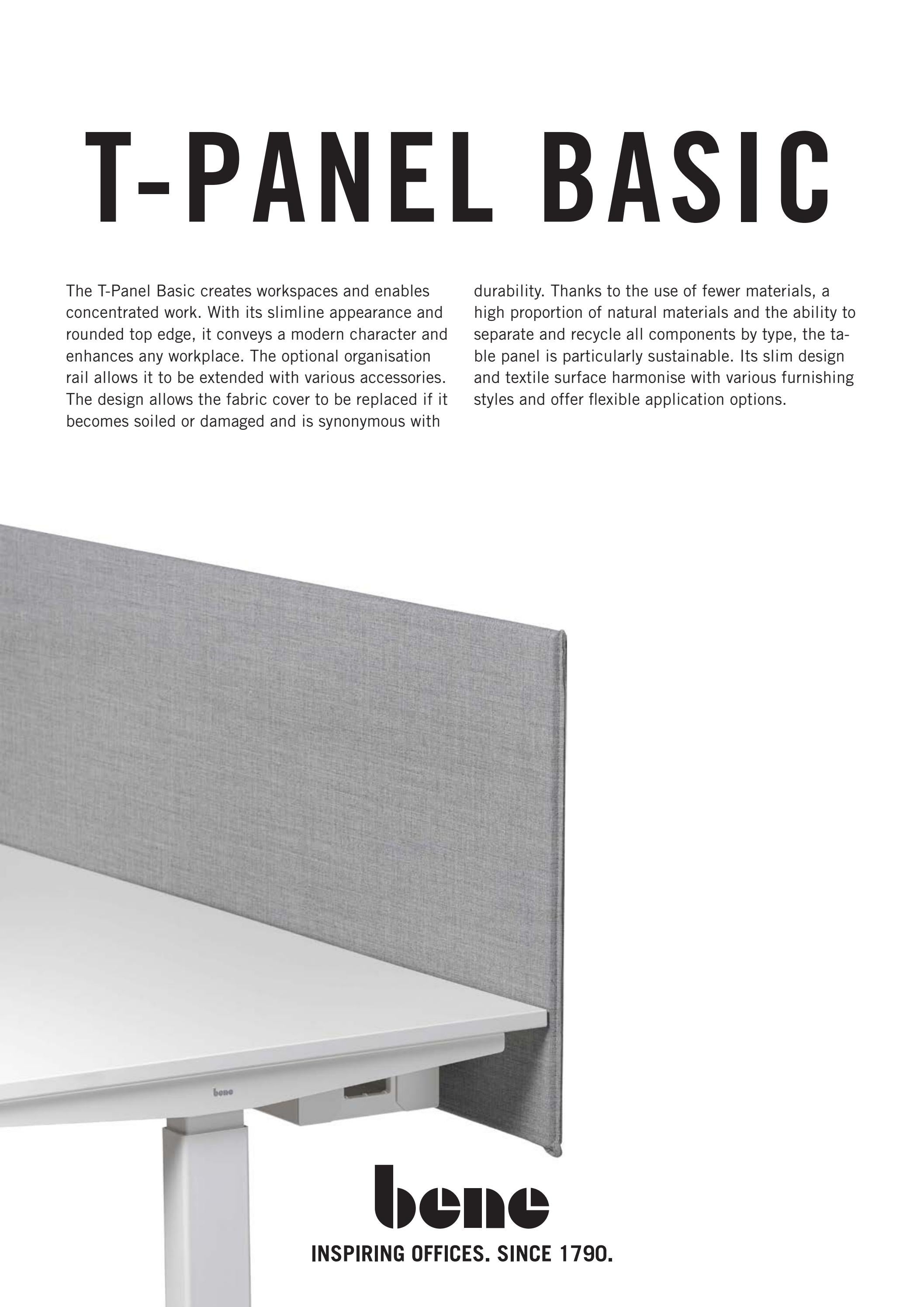 product-data-sheet-t-panel-basic by Bene Office - Issuu